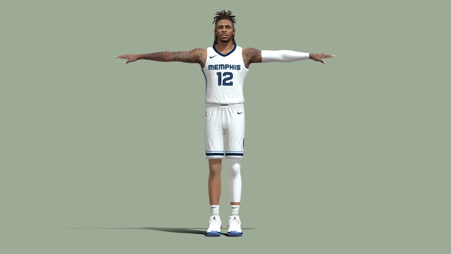 T-Pose rigged Ja Morant Memphis Grizzlies - 3D model by NBA basketball ...
