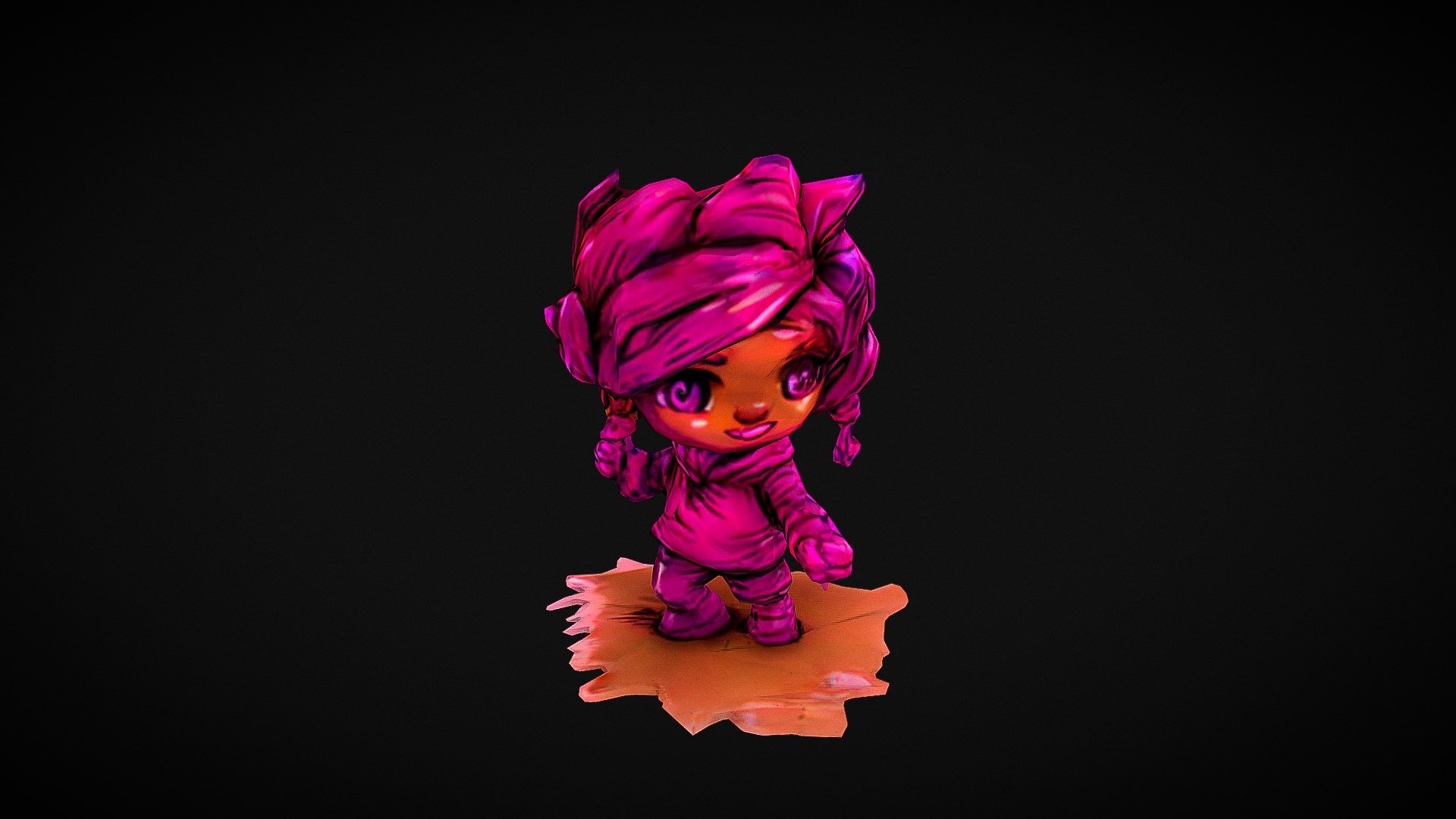 "Magenta, the Bold Eyed Cartoon Hero" Head Eye P - Download Free 3D ...