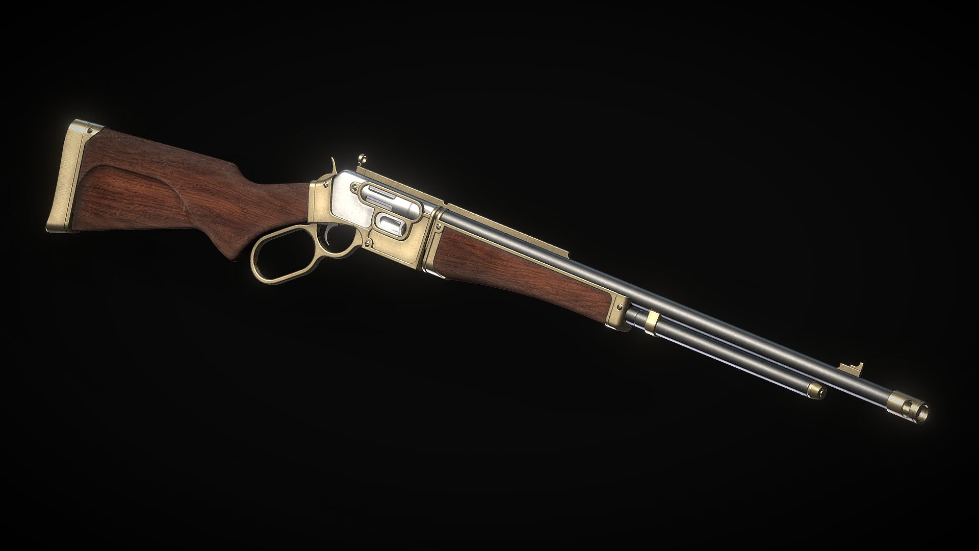 Steampunk Repeating Rifle - 3D model by Connor.Evans [cfc3e24] - Sketchfab