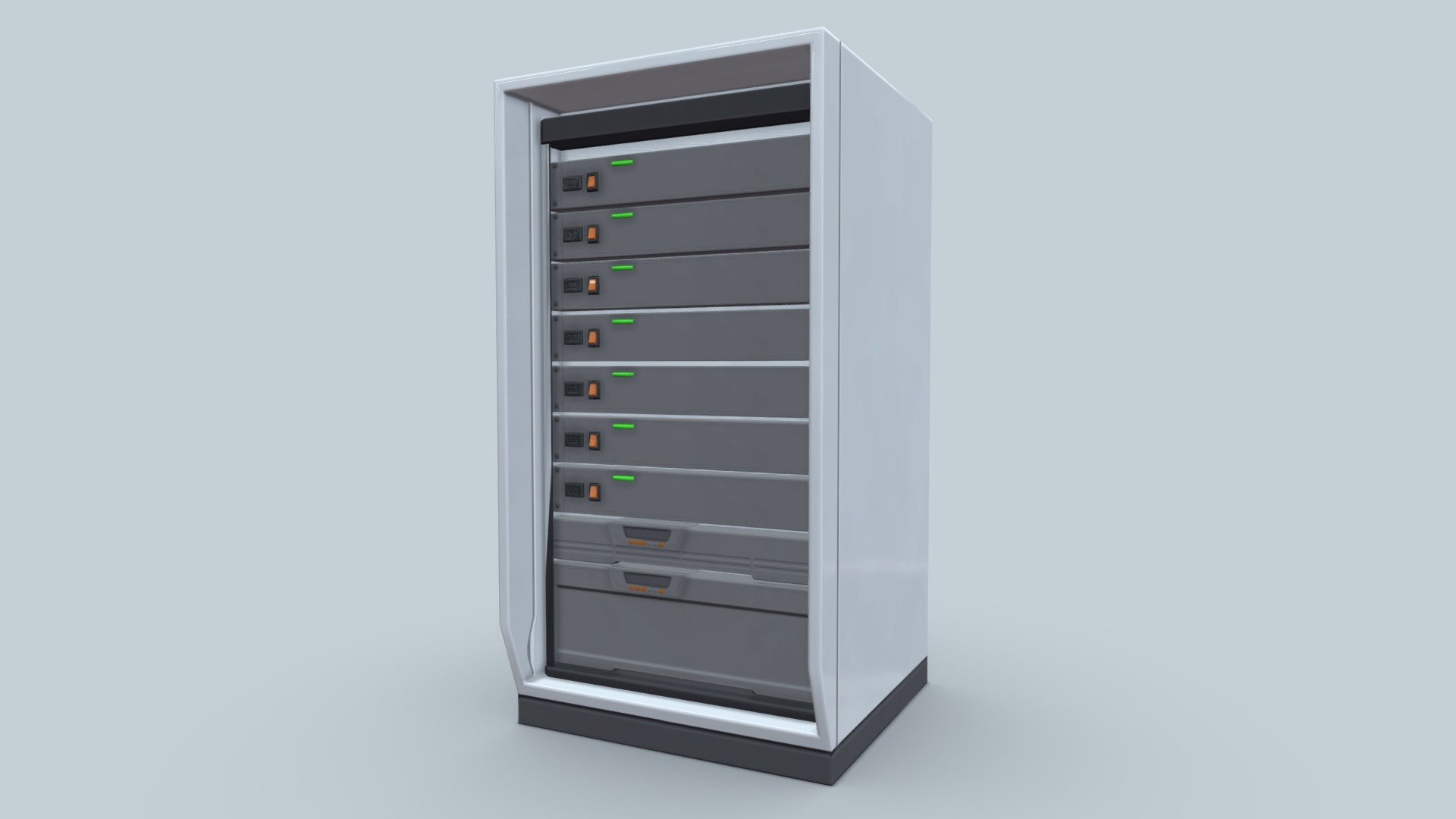 Tall server of base with azure lane island - Download Free 3D model by ...