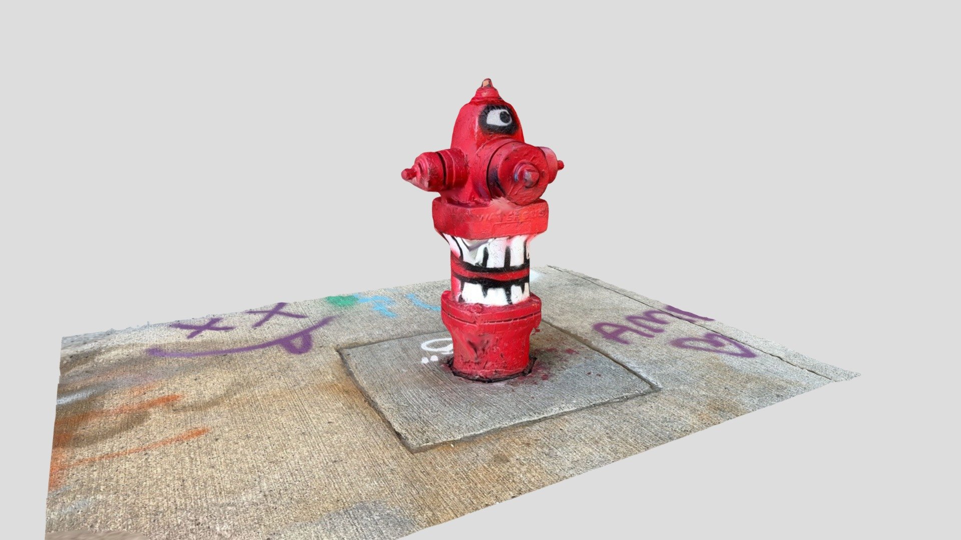 Graffiti Fire hydrant - 3D Scanned - Download Free 3D model by حُسامـ ...