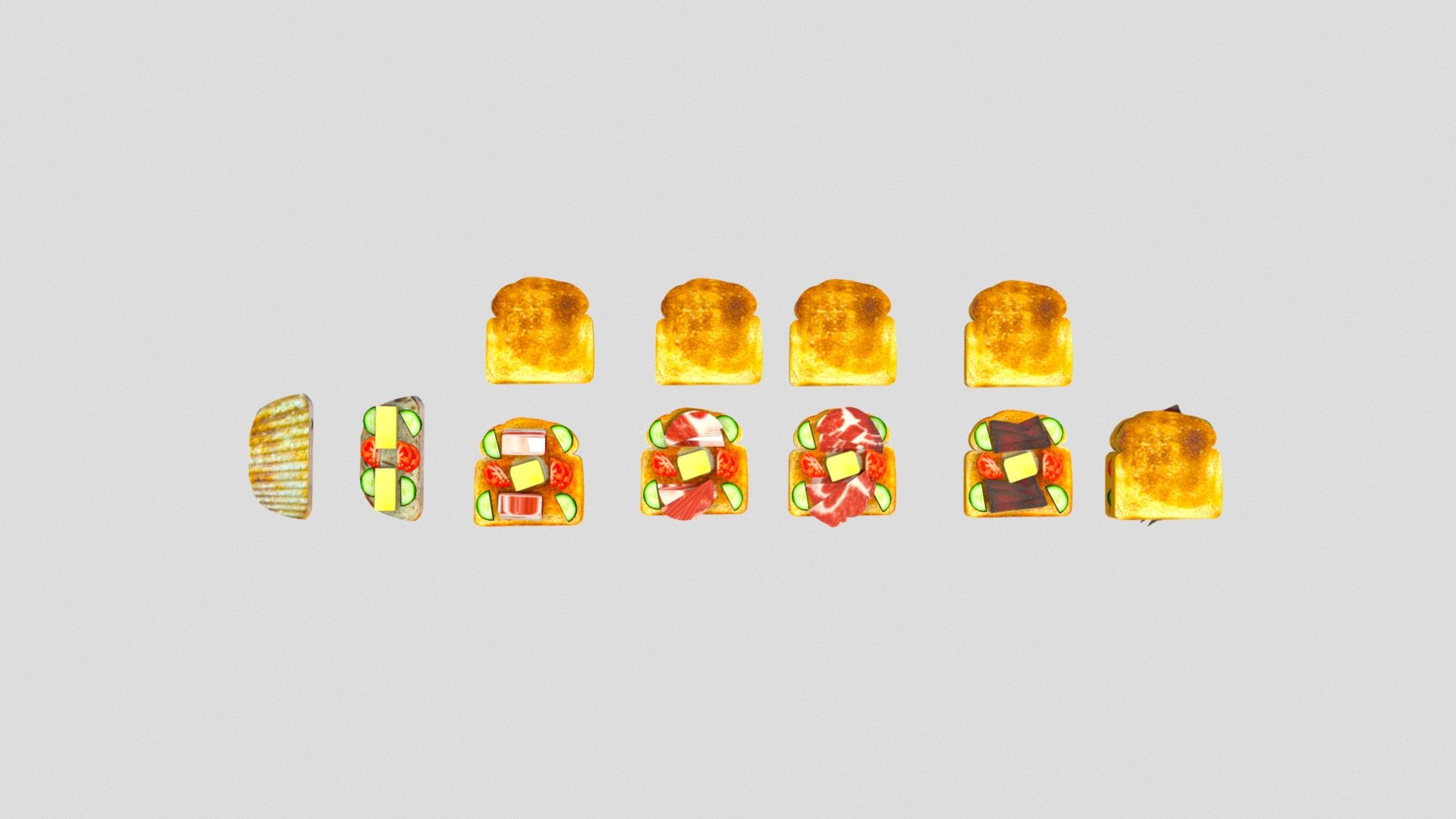 Sandwiches pack - Download Free 3D model by Katydid (@Katydid ...