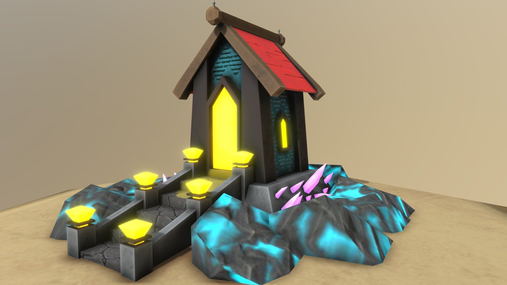 Low Poly Gate - 3D model by polygonify [cfd5b25] - Sketchfab