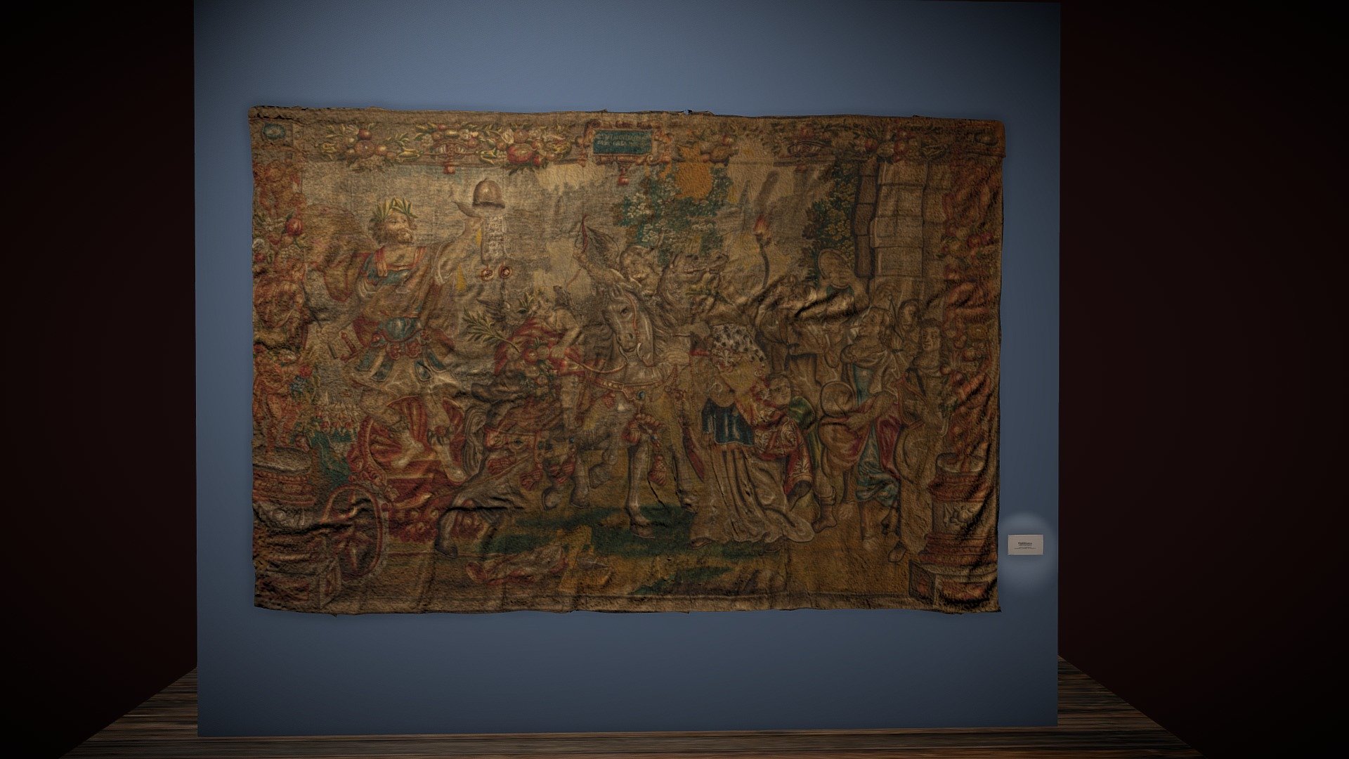 Tapestry (Wallpaper) VIII century - 3D model by interaction [cfd633b ...