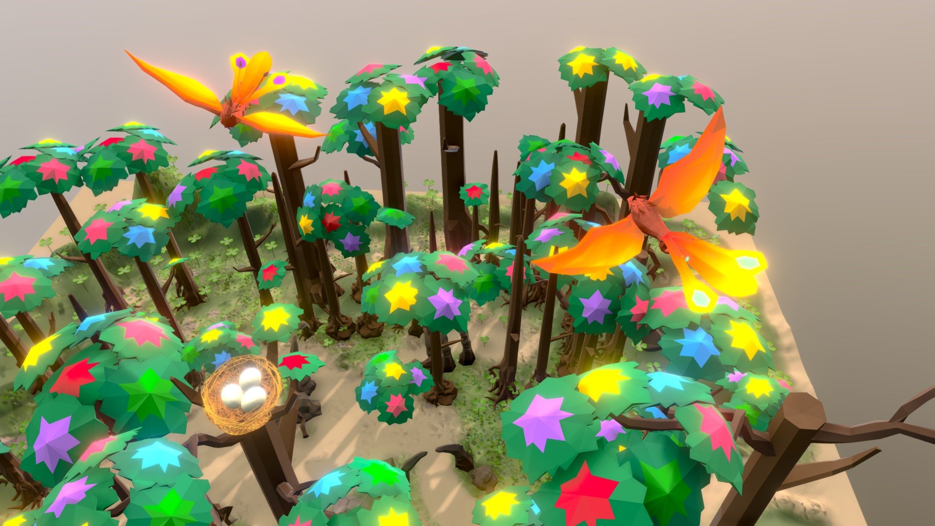 Fantasy Phoenix Forest - Buy Royalty Free 3D model by lwjcxhlsc ...