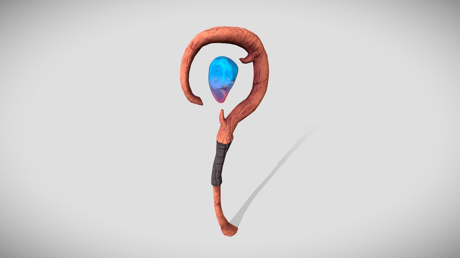 Magical Staff - Low Poly Game Asset - 3D model by Montydog9 [cfdae31 ...