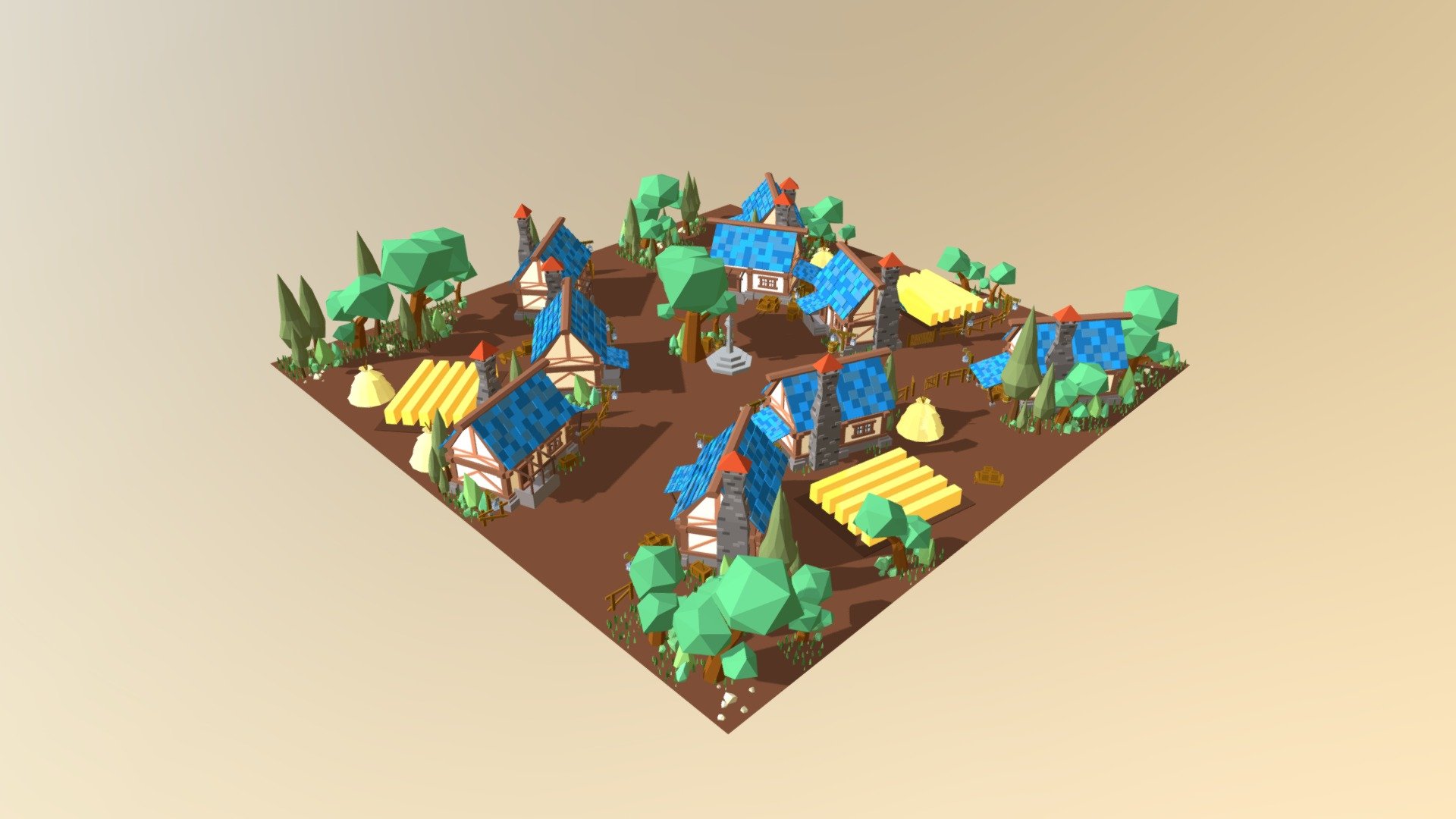 Village Tile - 3D model by LuisGarcia [cfde86c] - Sketchfab