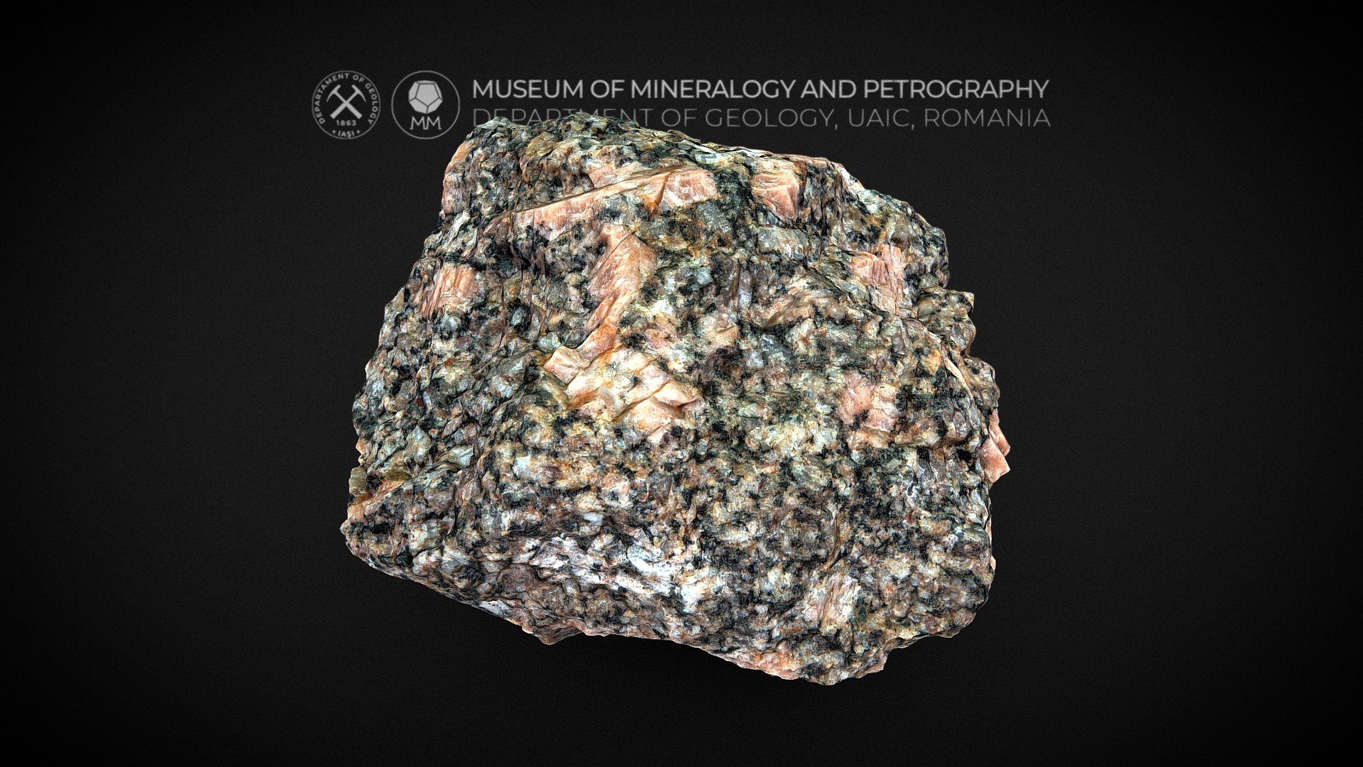 Porphyritic Granite (igneous rock) - 3D model by Museum of Mineralogy ...