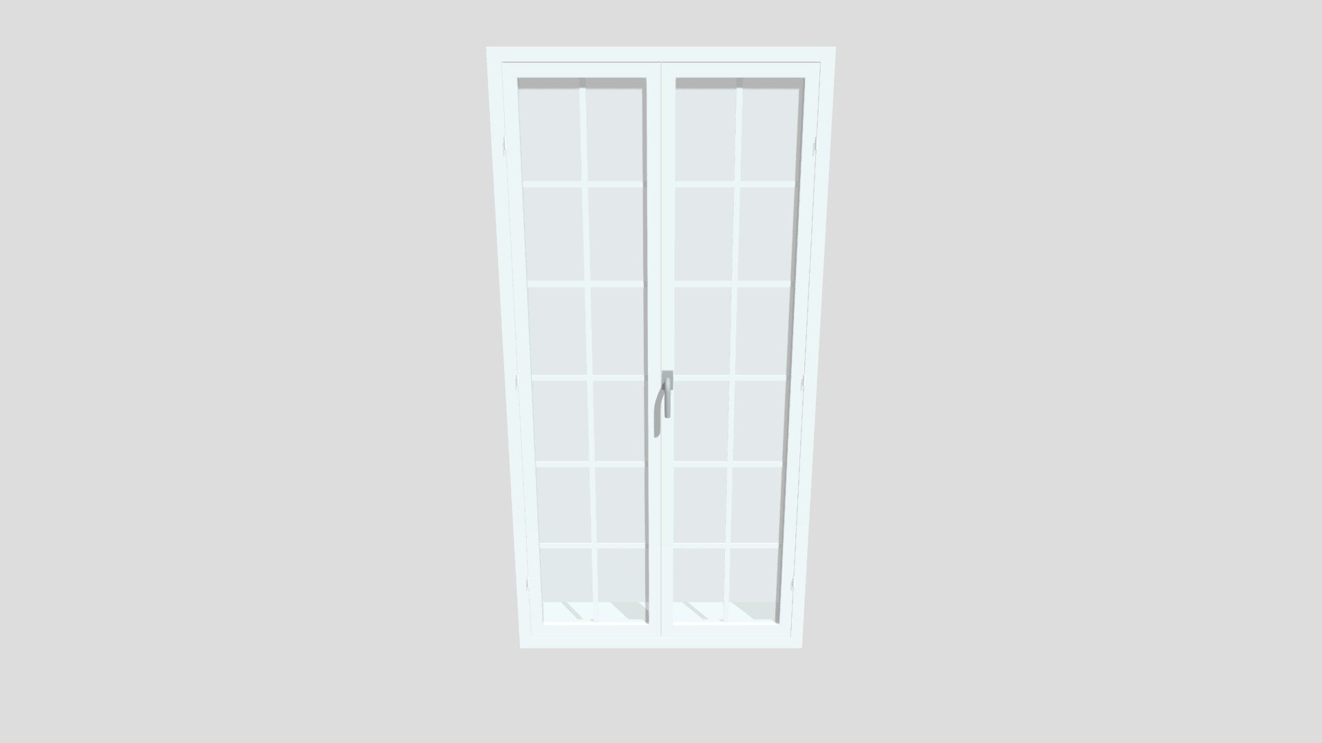 Double french window small panes - Download Free 3D model by 1-3D.com ...