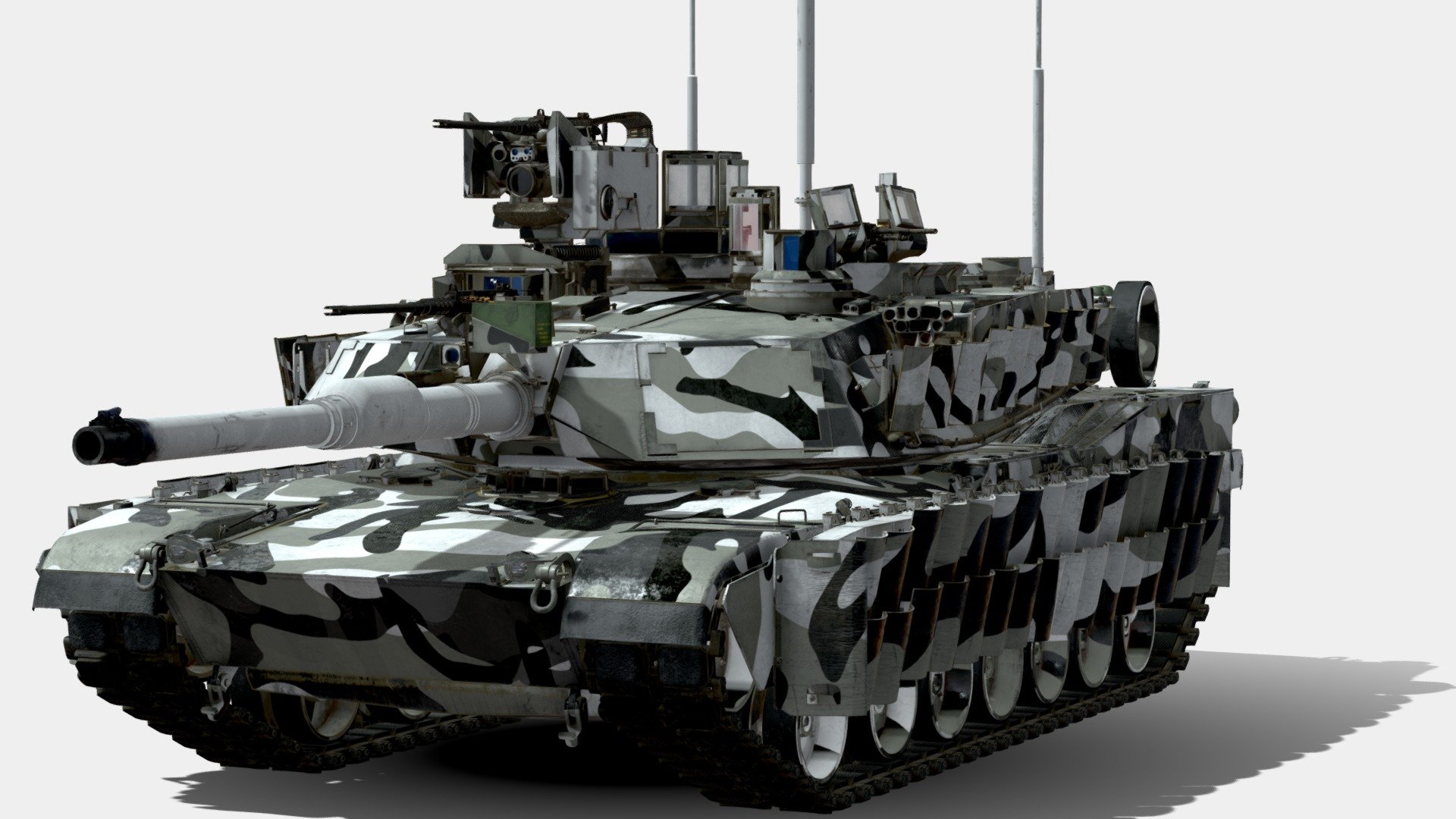 Tank M1A2 SEP2 Winter Camo 3D Model - 3D model by Lasha-Georgy Bajadze ...