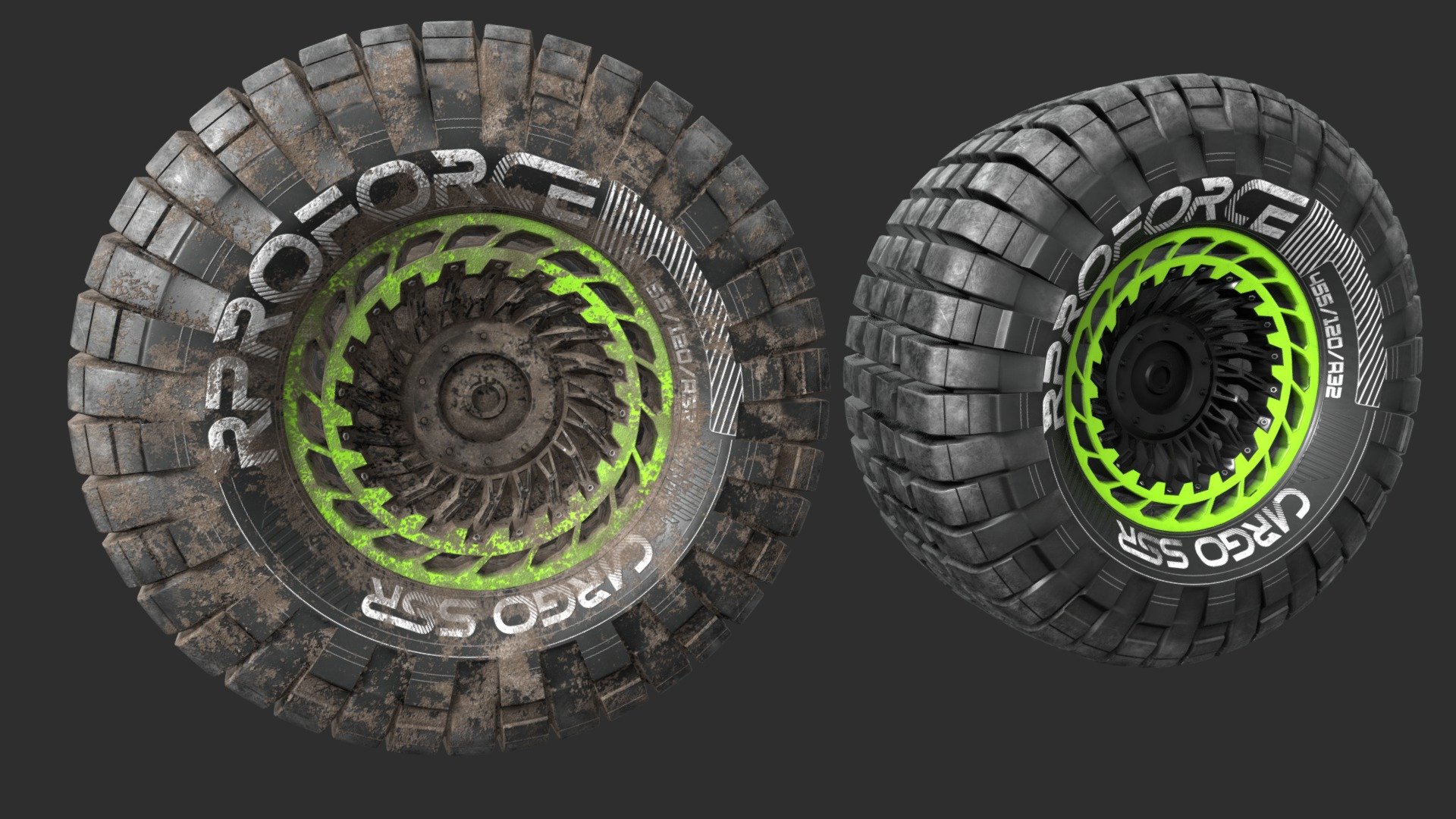 OFF ROAD TIRE / WHEEL - Buy Royalty Free 3D model by KTKR [cfe6e22 ...