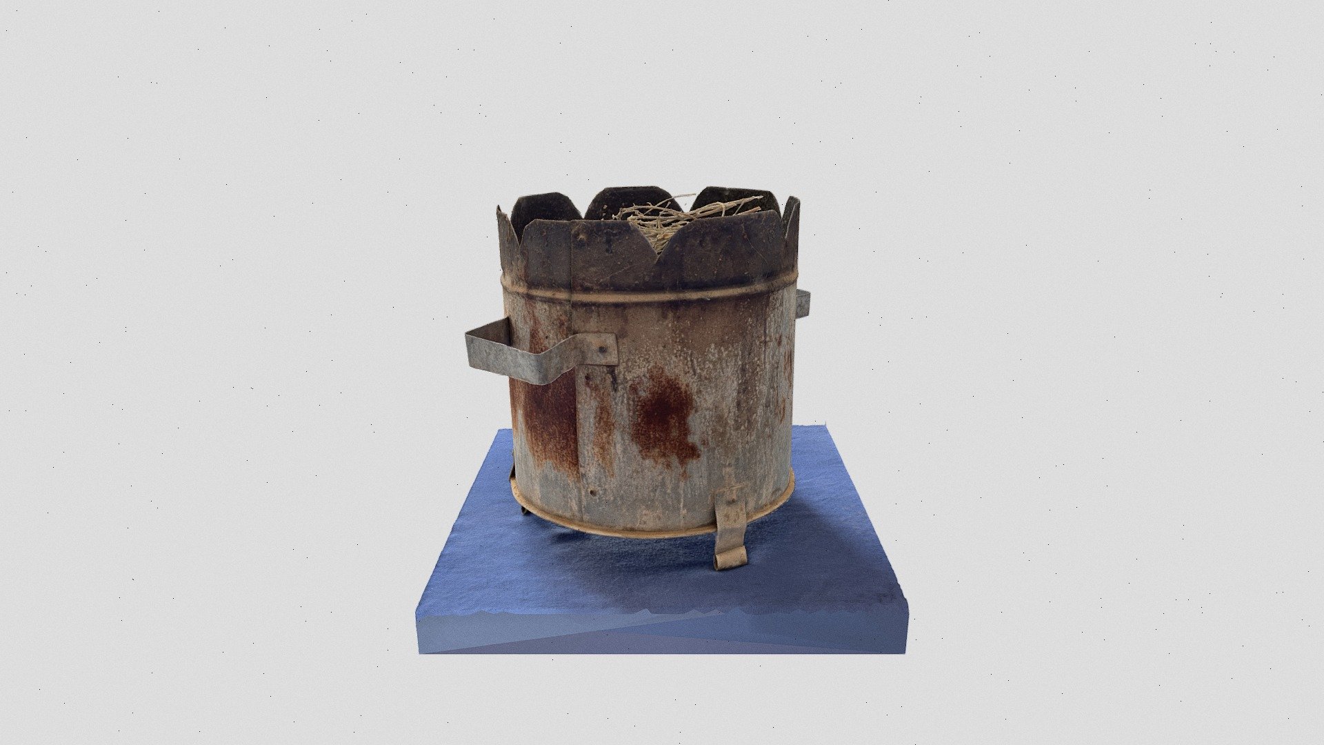 Scanned Realistic Tunisian rusty metalic Kanoun - 3D model by Benzina ...