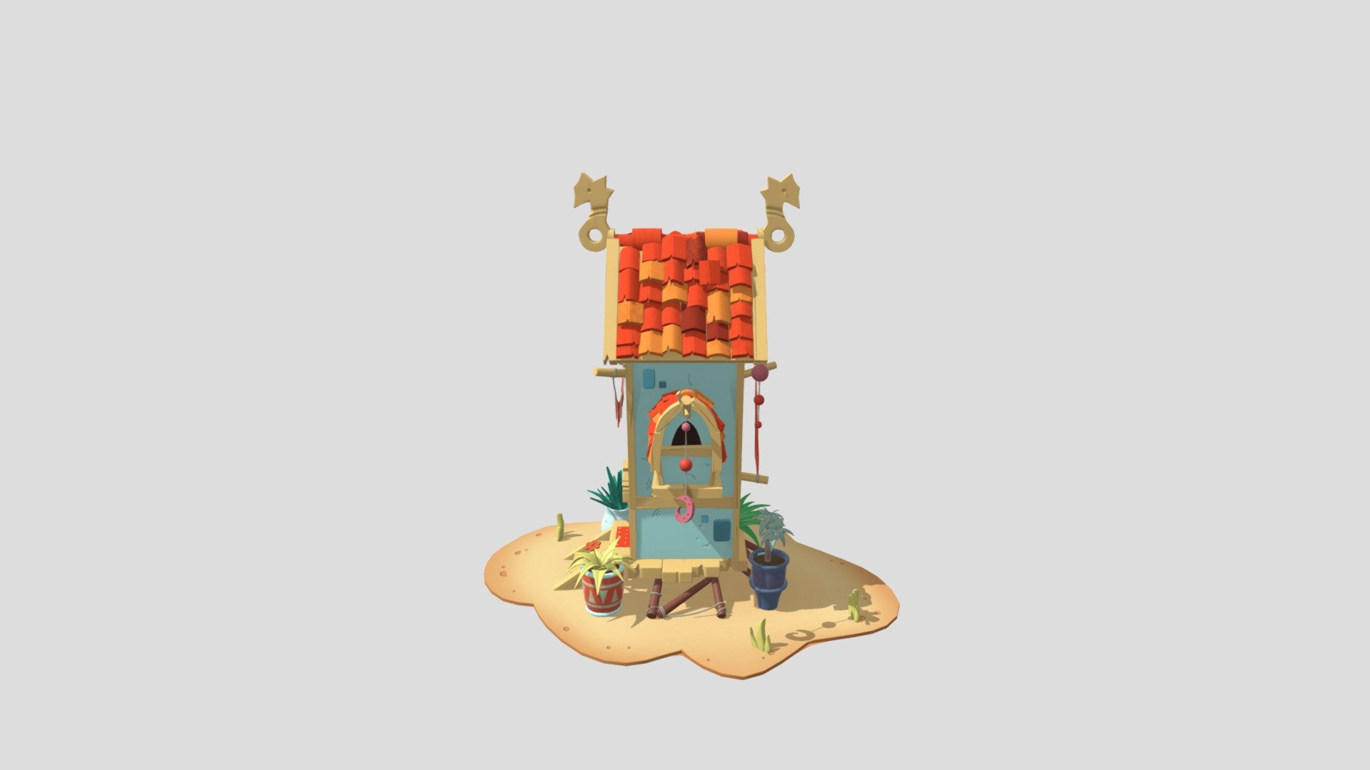 Stone House - 3D model by Anastasia (@Aisatsana.3a) [cfe96ec] - Sketchfab
