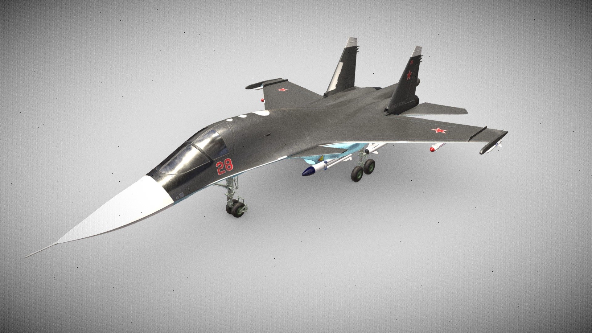 Su34 game model - 3D model by Apofes [cfedafd] - Sketchfab