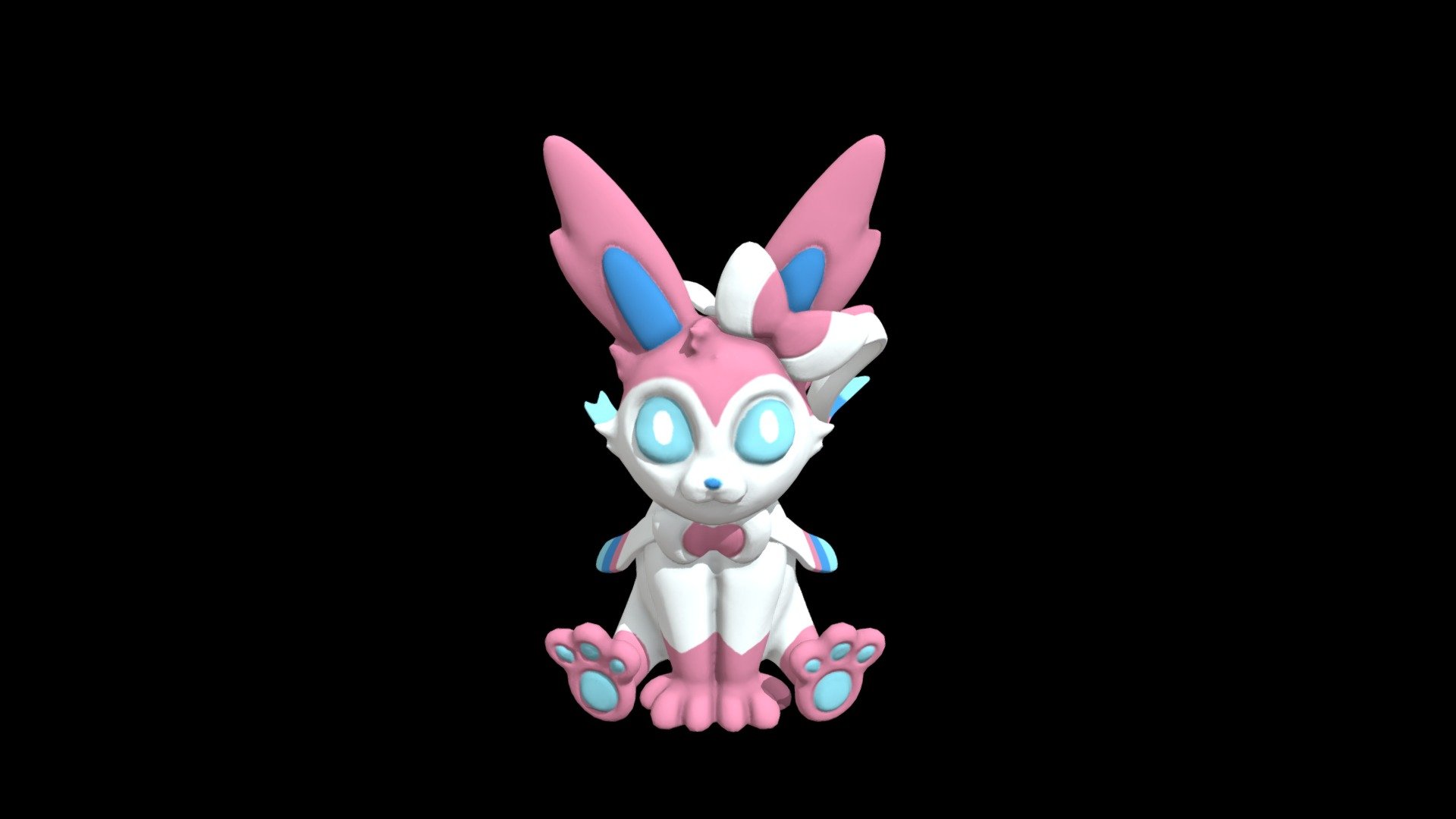 Fan art Sylveon - 3D model by cloclo_22 [cff0327] - Sketchfab