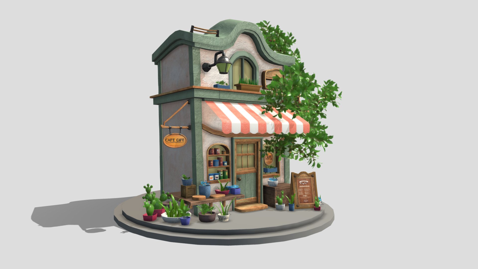 Cafe House - 3D model by reightar [cff33d4] - Sketchfab