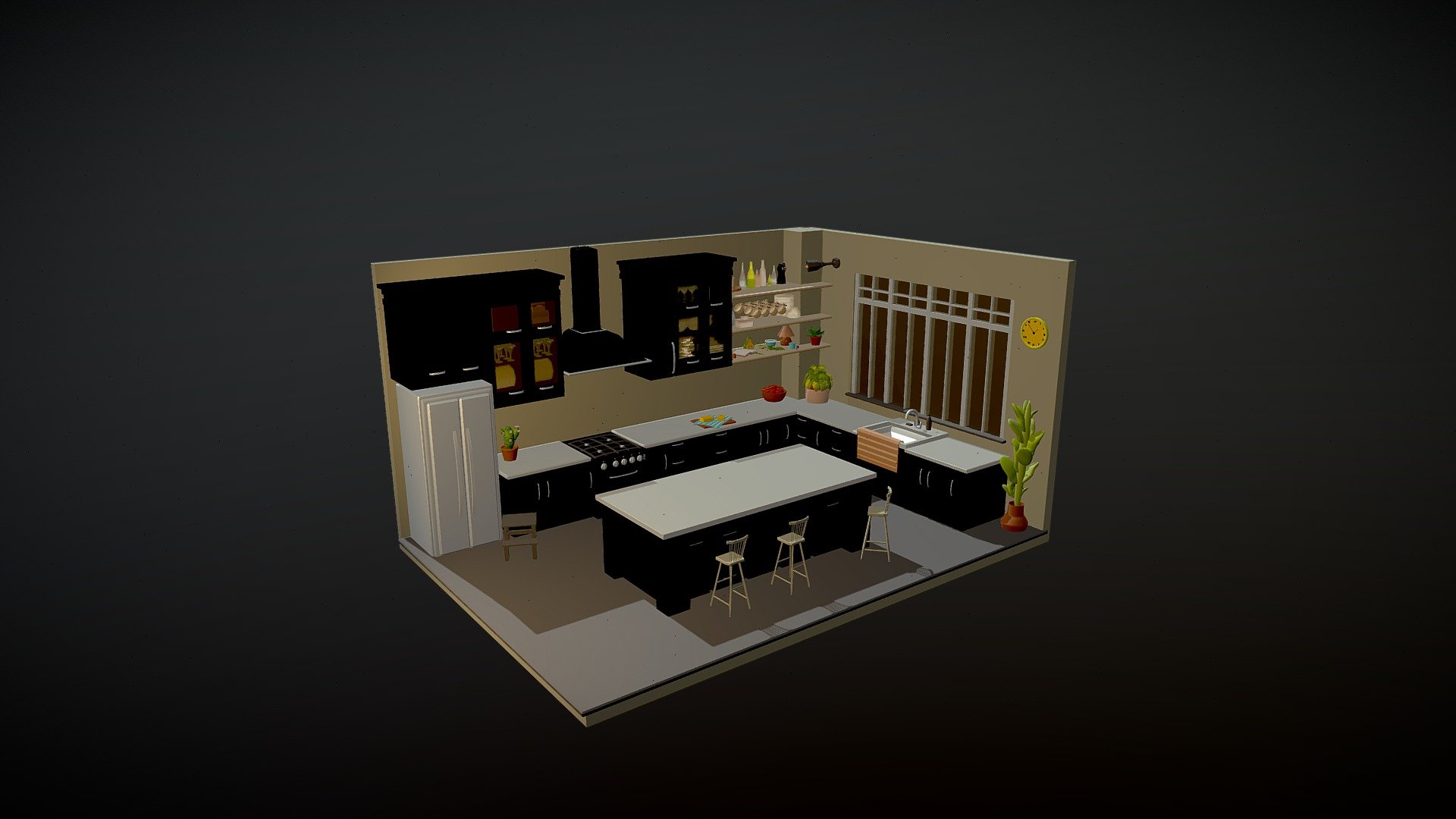 Kitchen - 3D model by Nata_06 [cff3be9] - Sketchfab