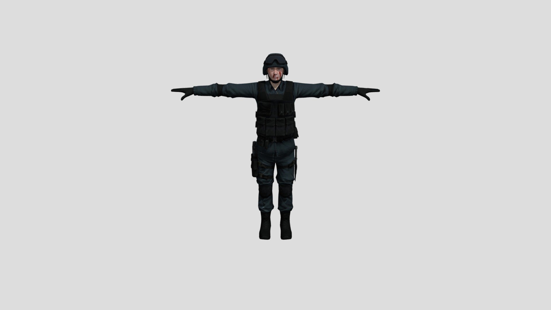 Standing Melee Attack Downward - Download Free 3D model by ...