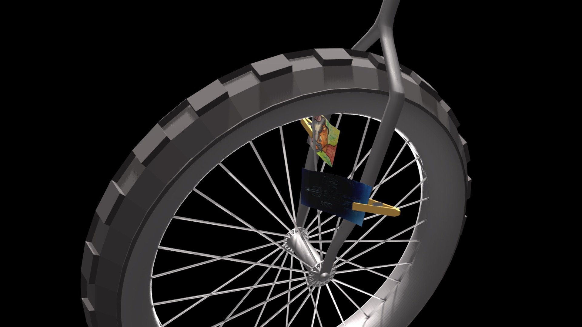 "Collector Cards in Bicycle Spokes" - 3D model by Mad Squid (@MadSquid ...