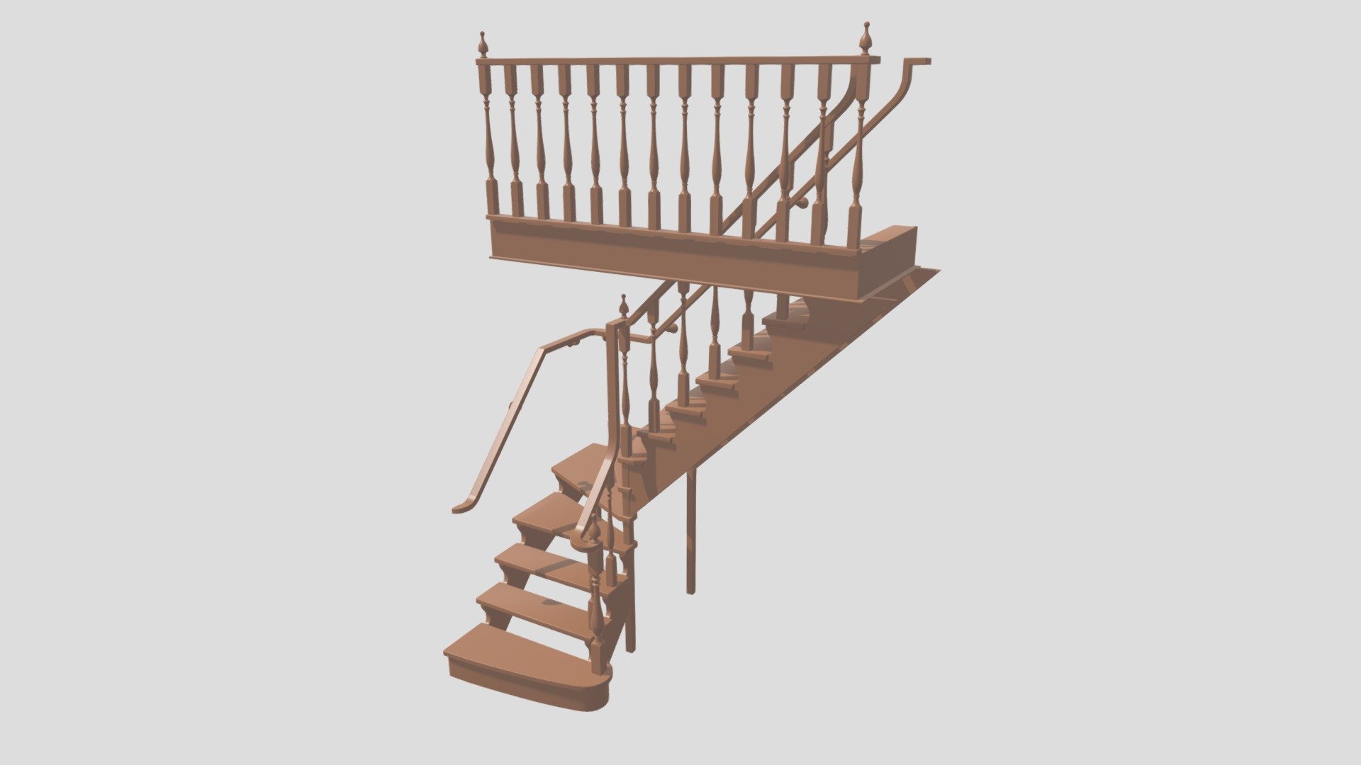 Staircase - 3D model by NikolaiBosiak [cffb690] - Sketchfab