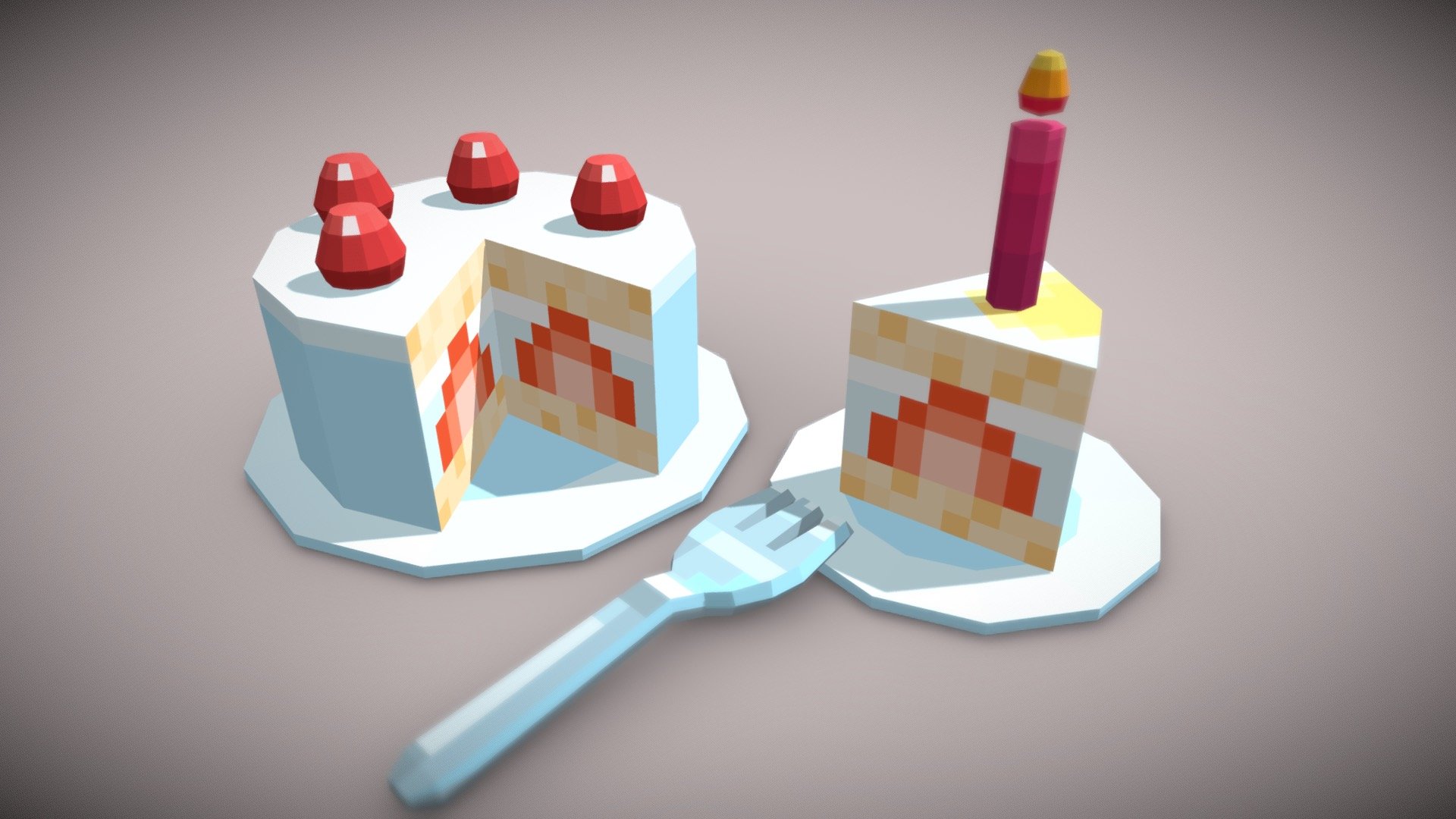 Cake - 3D model by todochandotto [cffc4c1] - Sketchfab