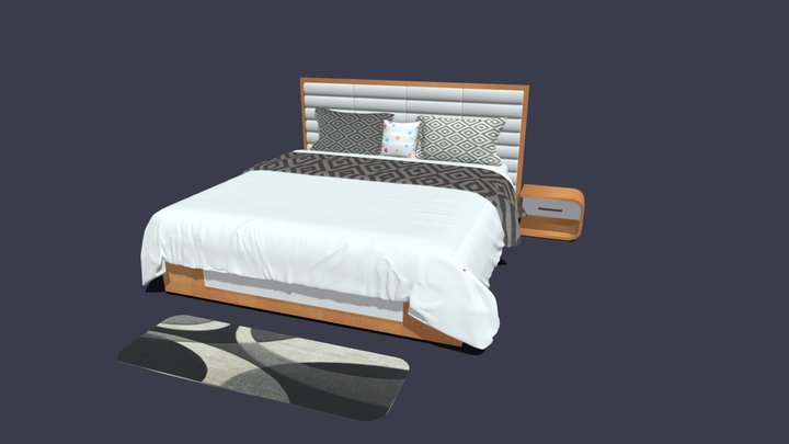 Queen-bed 3D models - Sketchfab