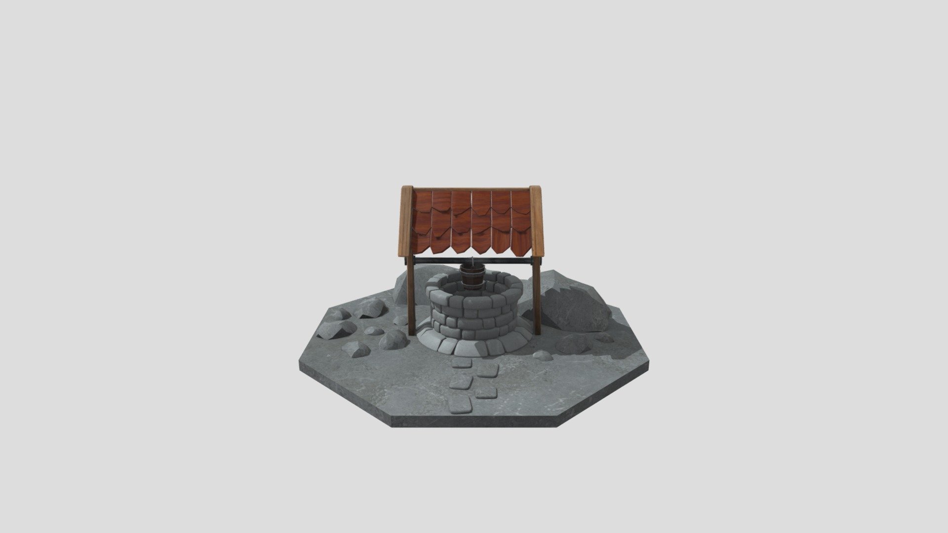 Medieval Well Diorama - 3D model by William Benjafield (@WillBenjafield ...