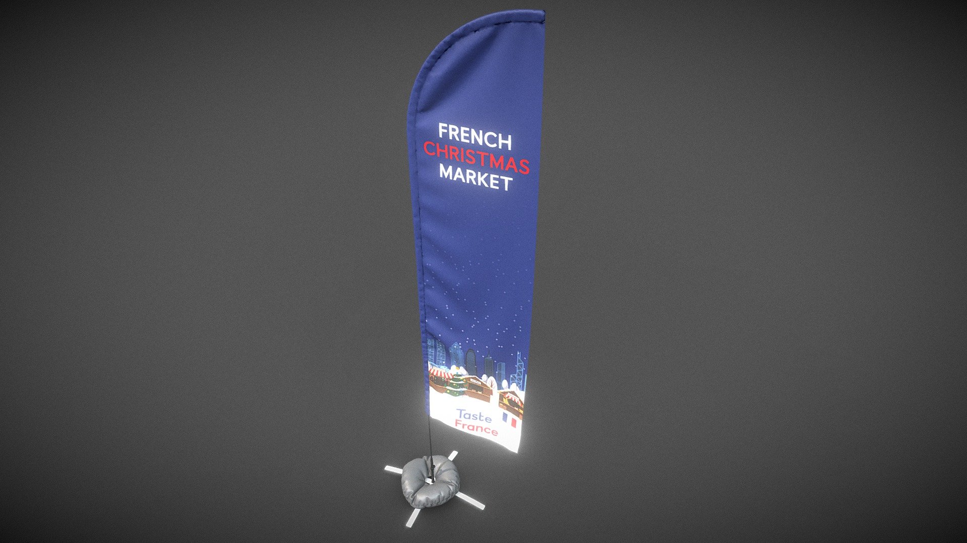 Bow Head Flag 500W x 2000H - Buy Royalty Free 3D model by Kui.Tsang ...