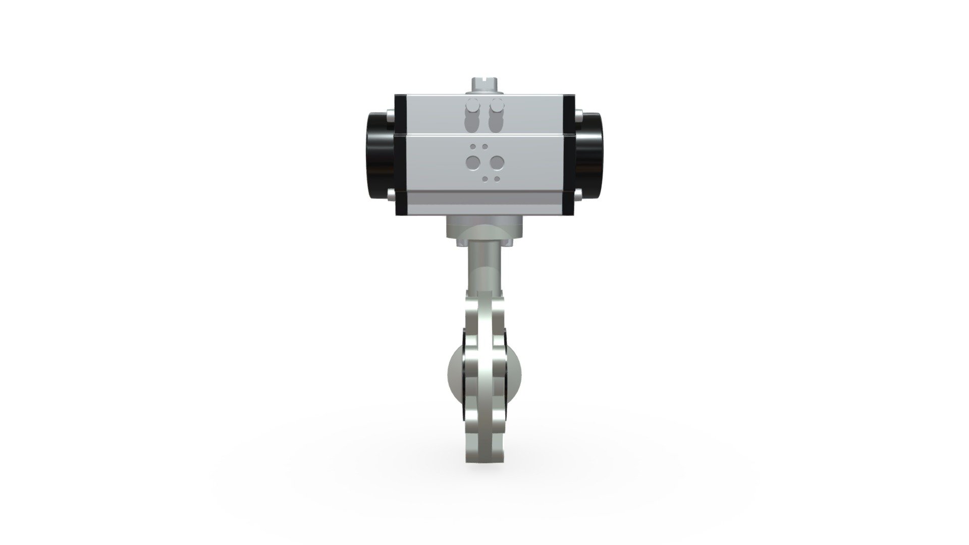DIN-EN Lug Type Pneumatic Butterfly Valve - Download Free 3D model by ...