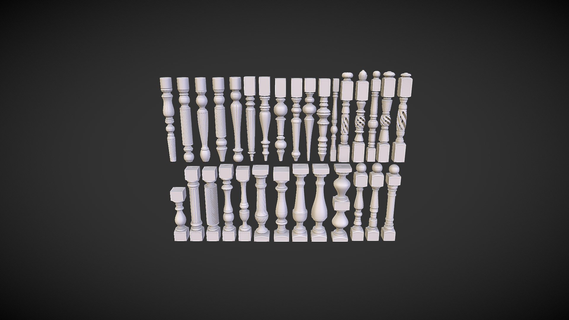 30 Baluster Colection - 3D model by katedra.604 (@OsatpHirniak ...