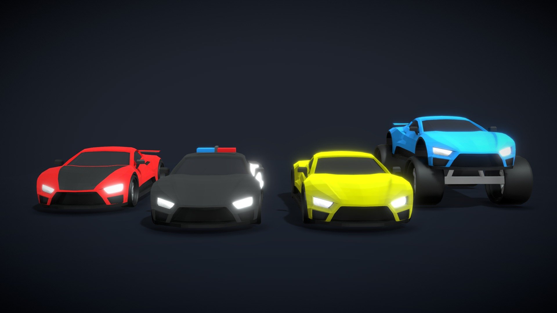Low Poly: 3D Hyper Cars - 4 Vehicles PACK - Buy Royalty Free 3D model ...