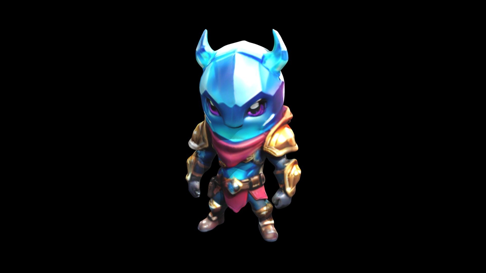 "Heroic Avatar - A Charming Blue and Gold Warrio - Download Free 3D ...