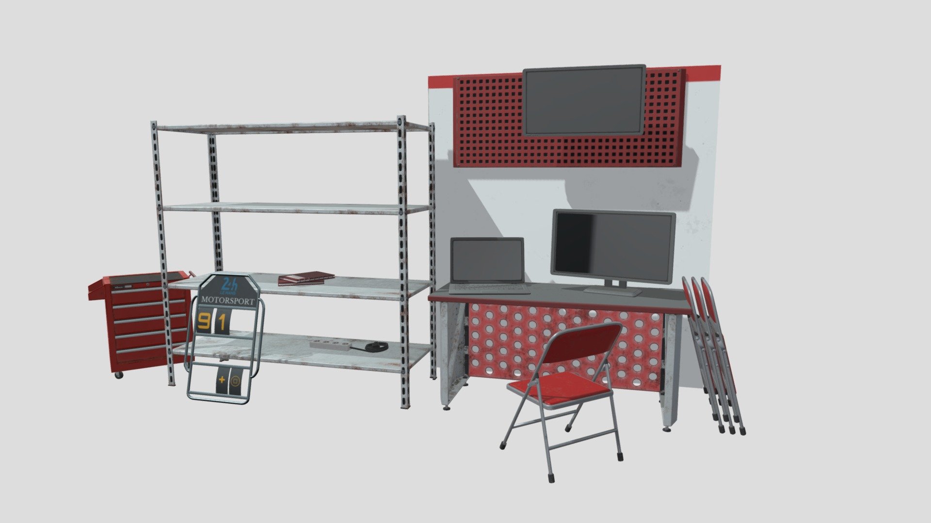 Garage Table Furniture - 3D model by Bimo_Ryan [d00c425] - Sketchfab