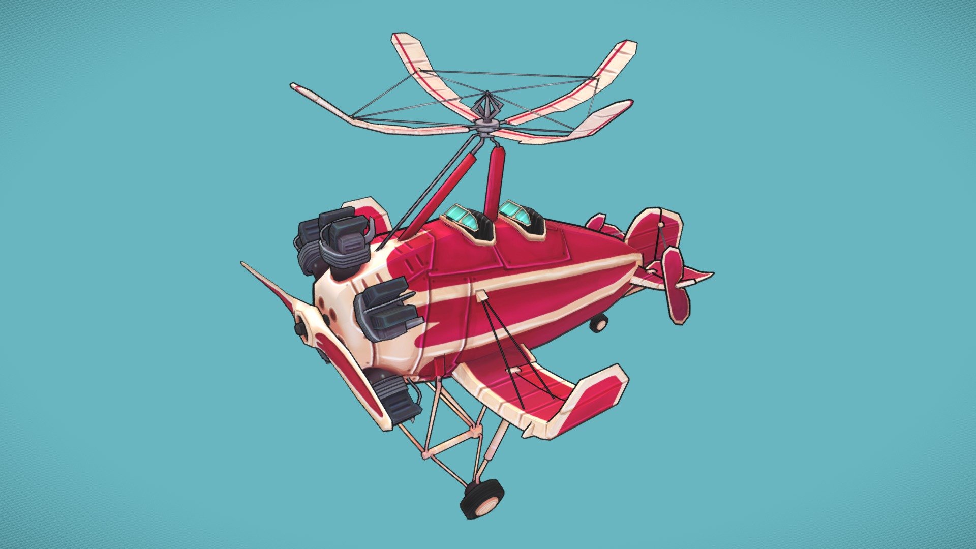 DAE Flying Circus Stylized Pitcairn PA-18 - 3D model by Tika Sara Kroon ...