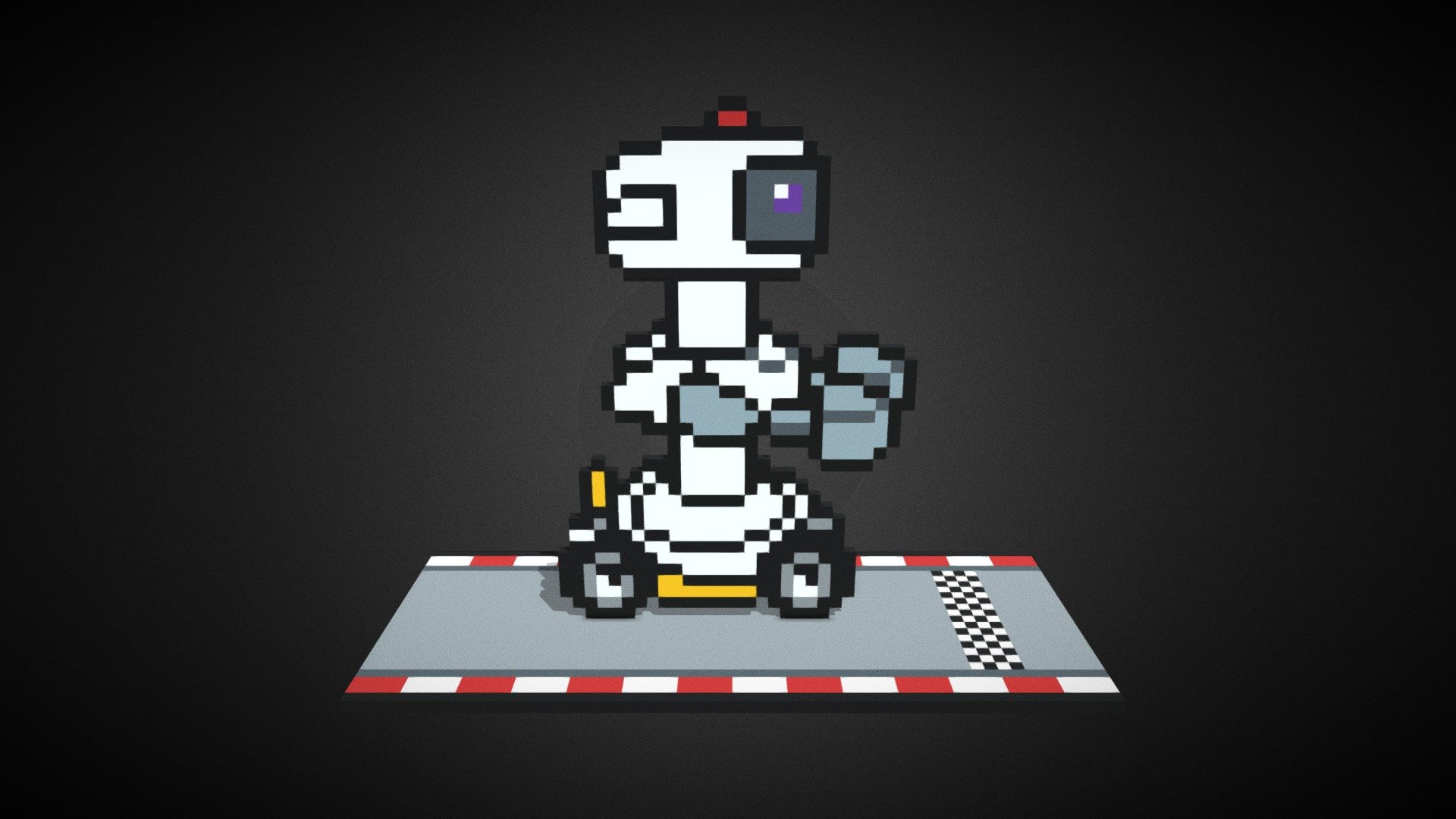 SMK060 - Super Pixel Kart NES R.O.B - Buy Royalty Free 3D model by ...