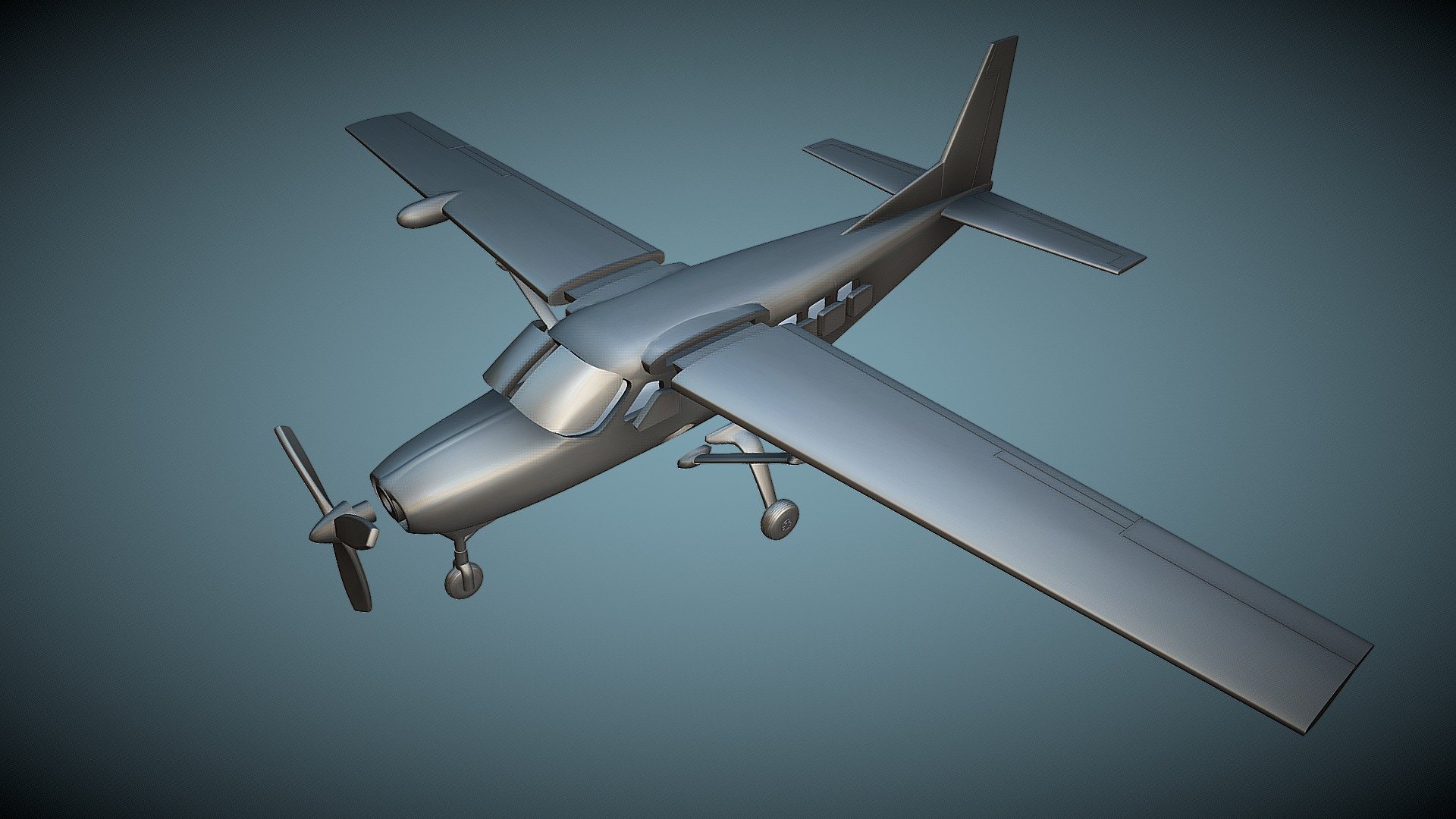 Cessna 208A Caravan - 3D Printable Model (*.STL) - Buy Royalty Free 3D ...