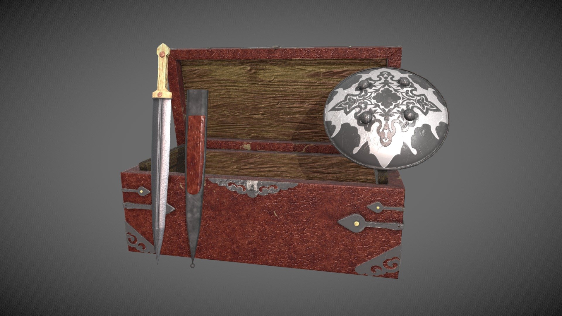 Kindjal "sword", Chest, Sipar/Dhal "shield" - 3D model by raymond_roche ...
