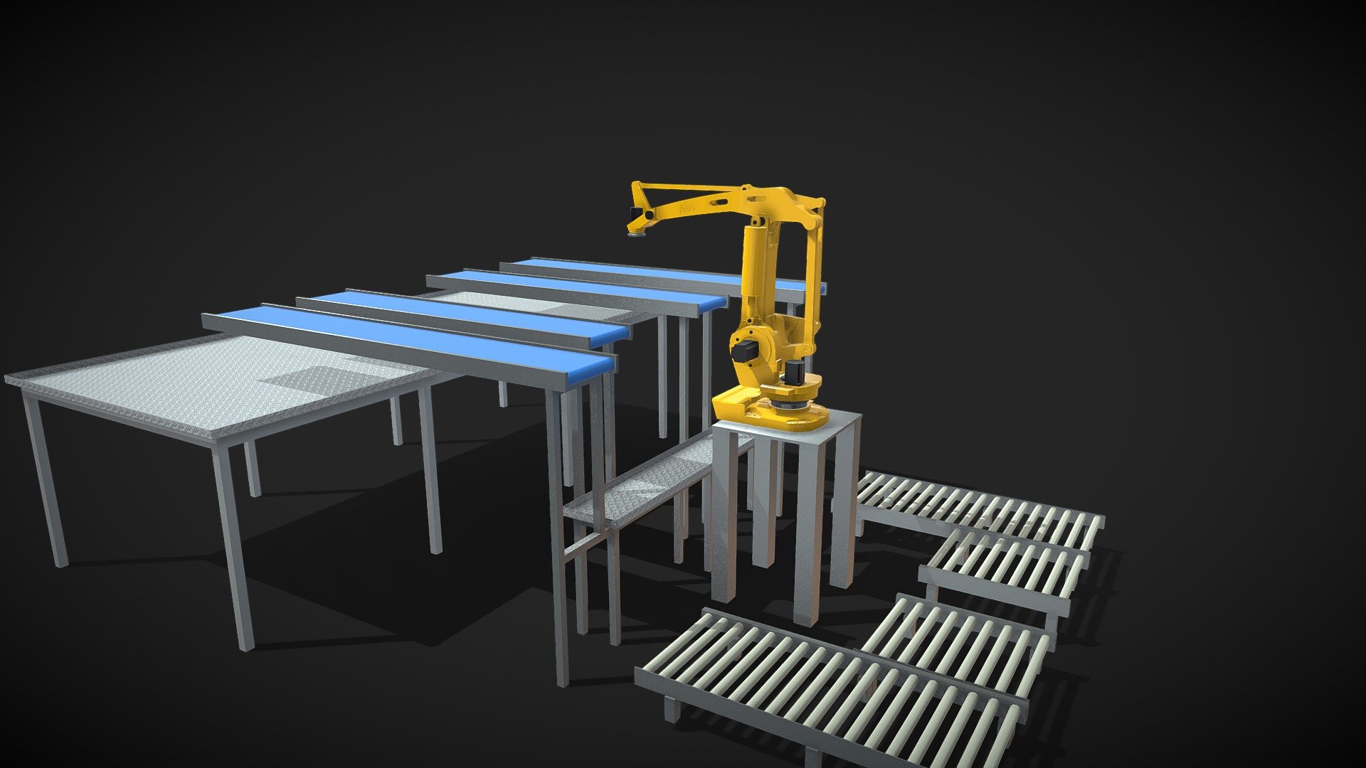Robot Pallet Stacker - 3D model by LuminousGroup [d01a294] - Sketchfab