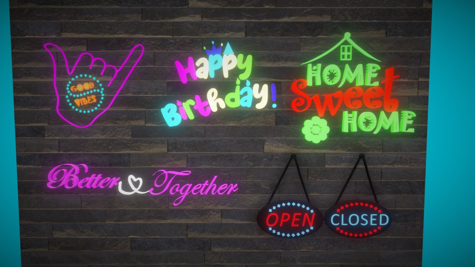 Neon_lights - Download Free 3D model by 3D Joenish (@3djoenish ...