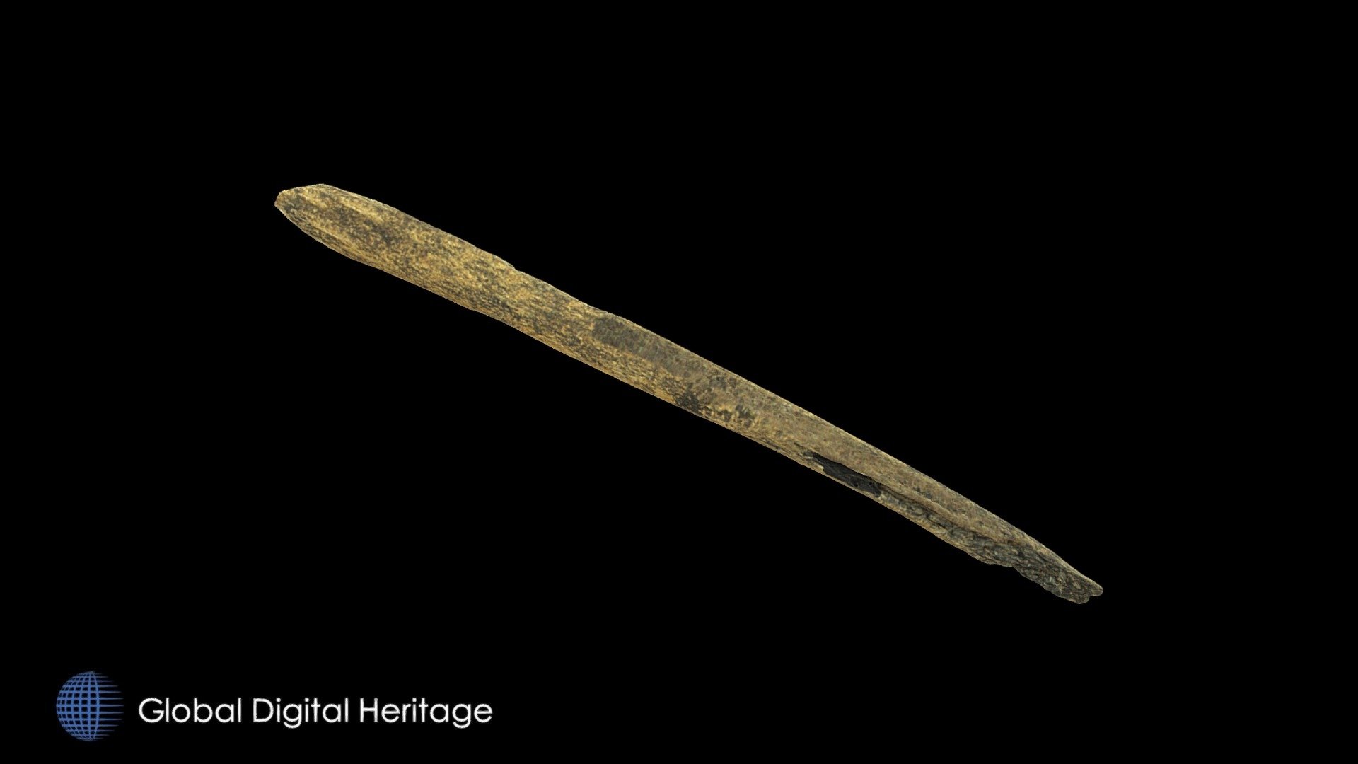 Carved Sea Mammal Bone Rod XCB-105-4131 - Download Free 3D model by ...