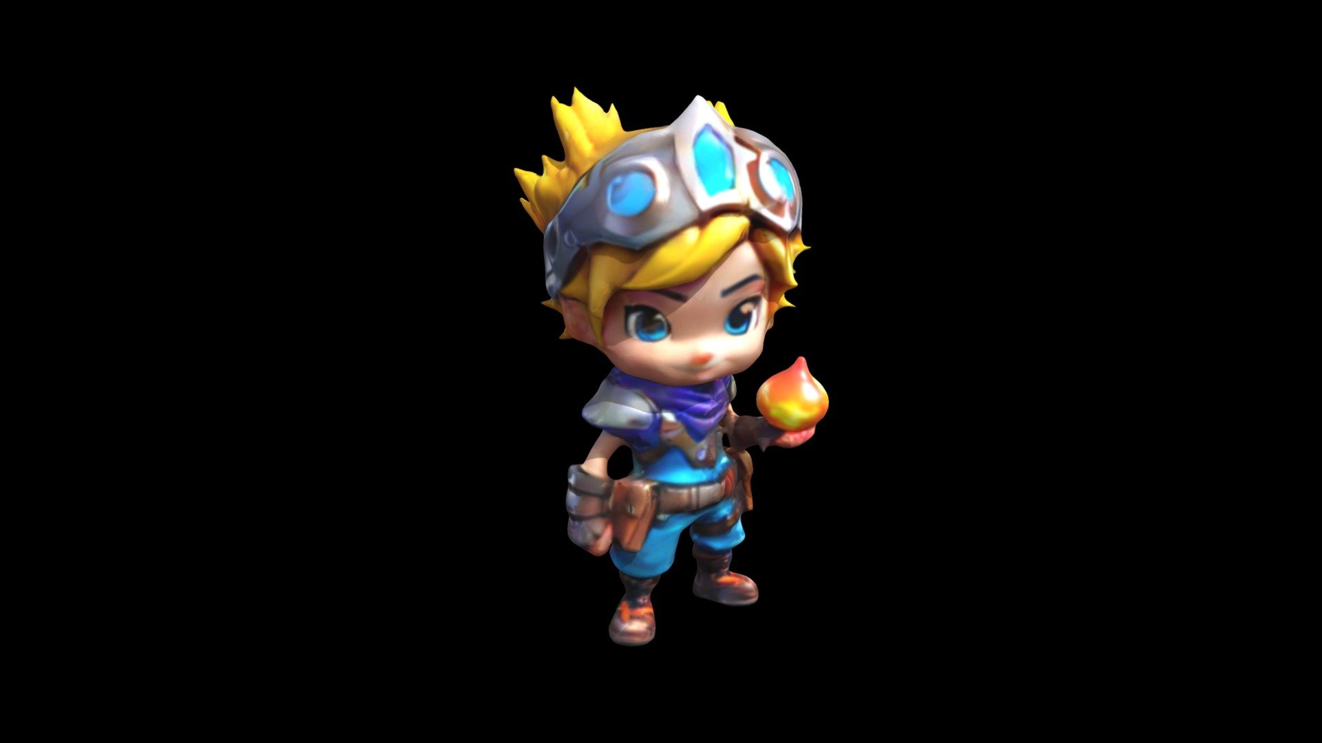 An animated character of a brave adventurer with - Download Free 3D ...