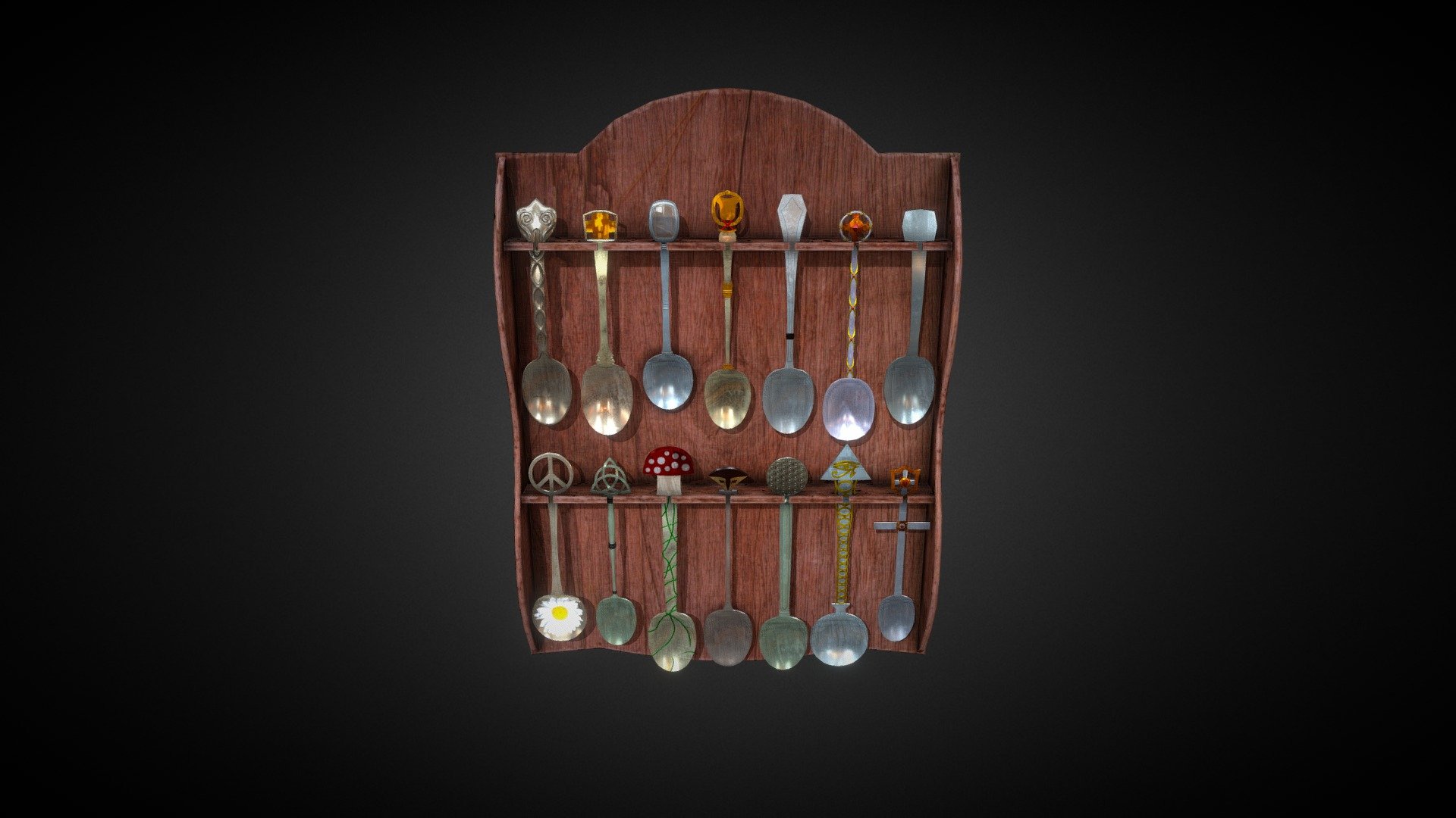 Decorative Spoon Rack - 3D model by 3dJamesShaw [d01fd0b] - Sketchfab