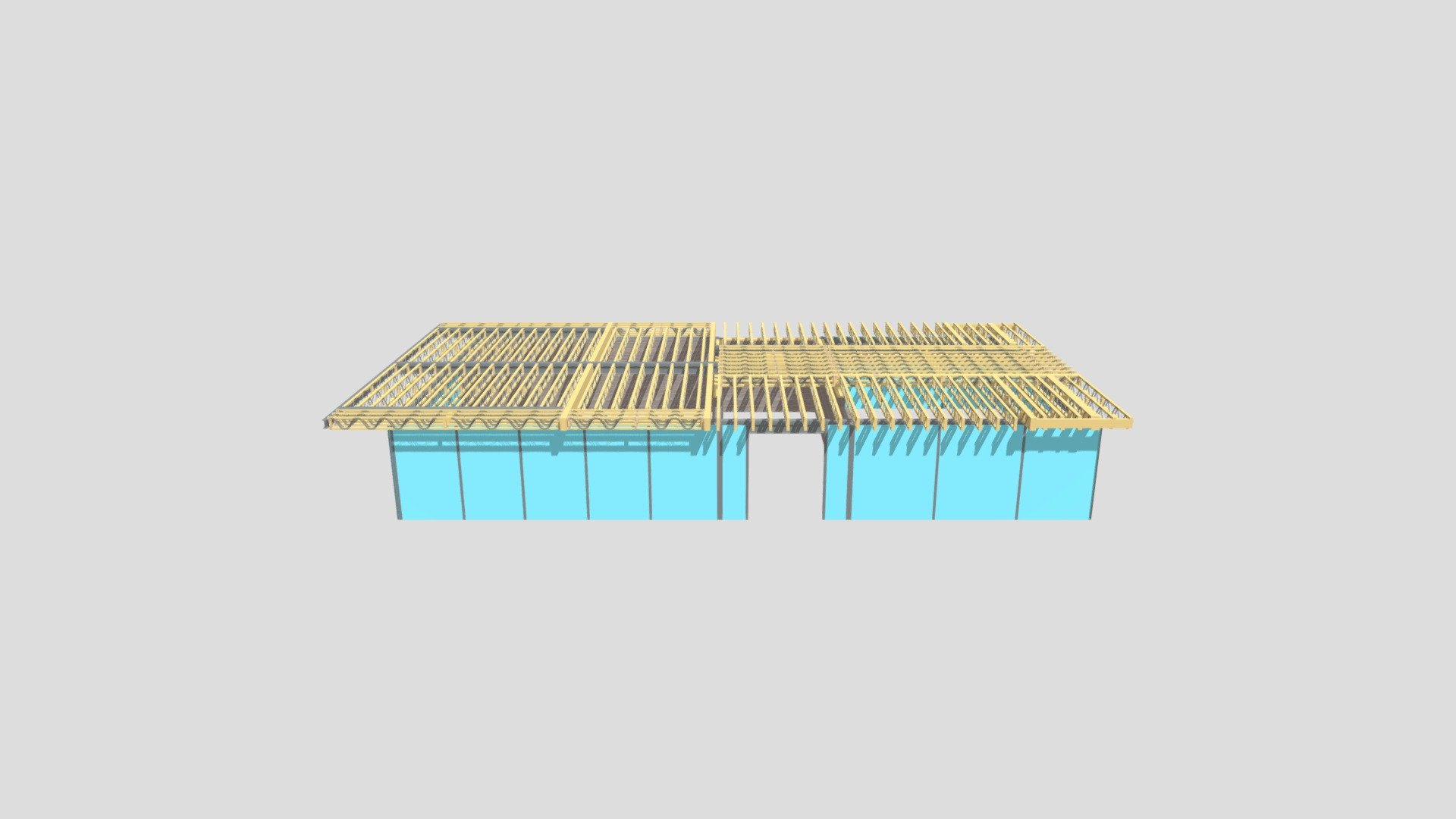 Community Building Roof Rafters REV B - Download Free 3D model by Dermf ...
