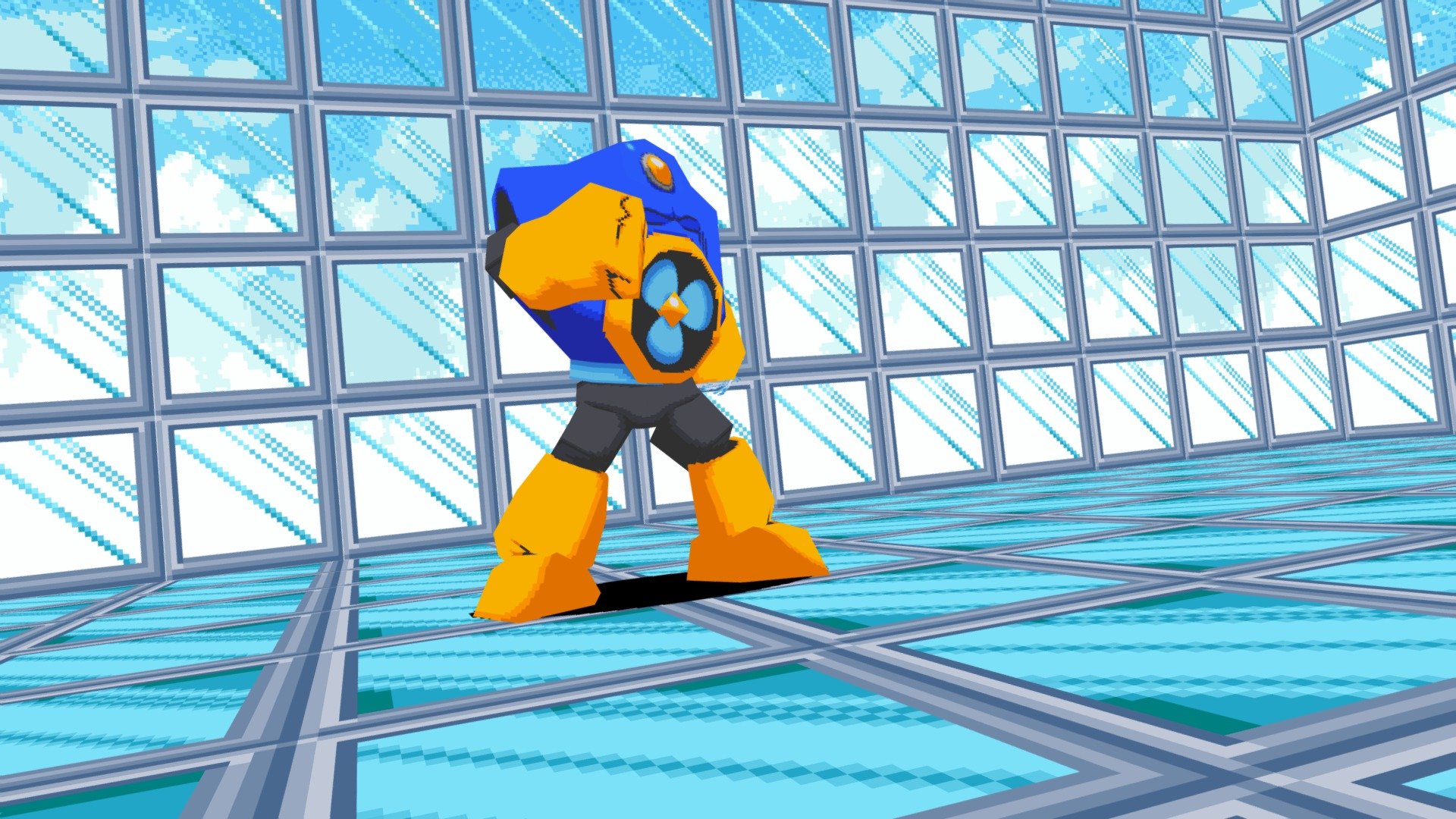 Air Man (low poly, psx style - 3D model by neovalo [d0207c2] - Sketchfab