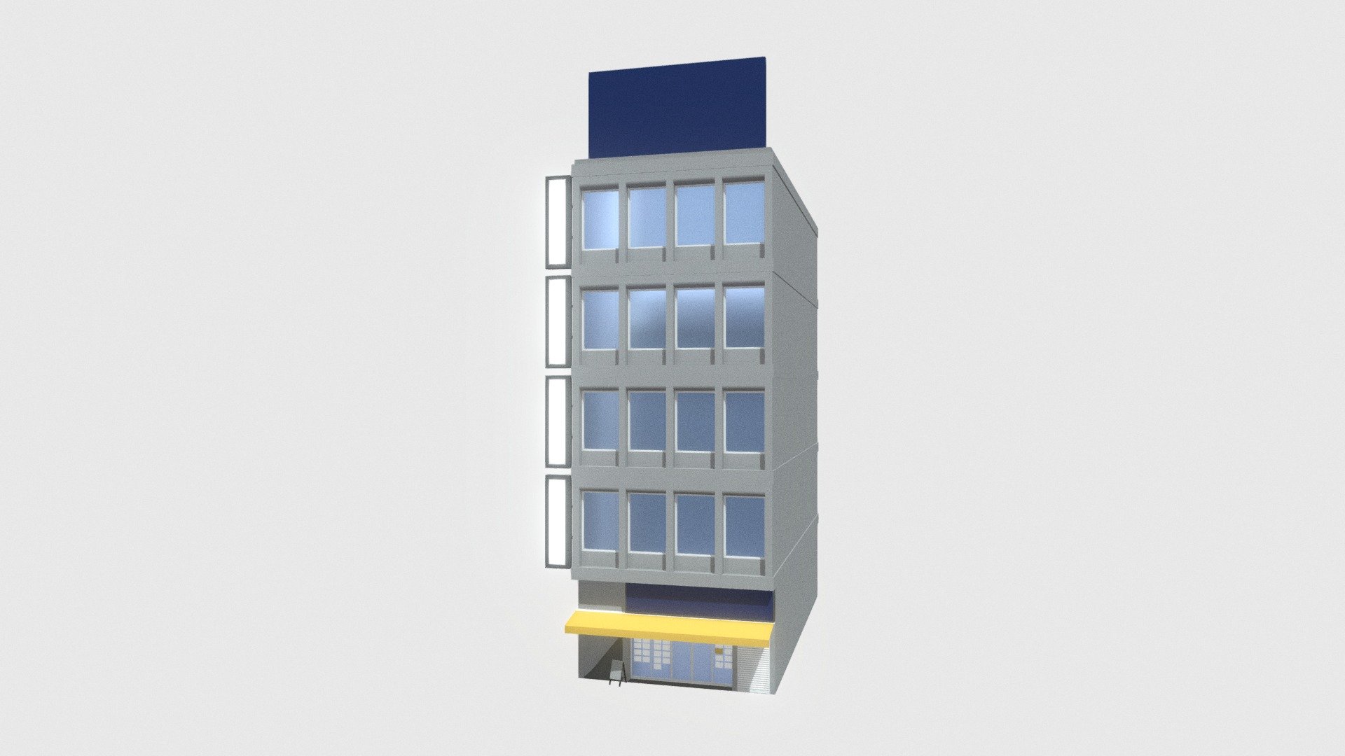 Building_[exterior]_white - Download Free 3D model by Comicaroid ...