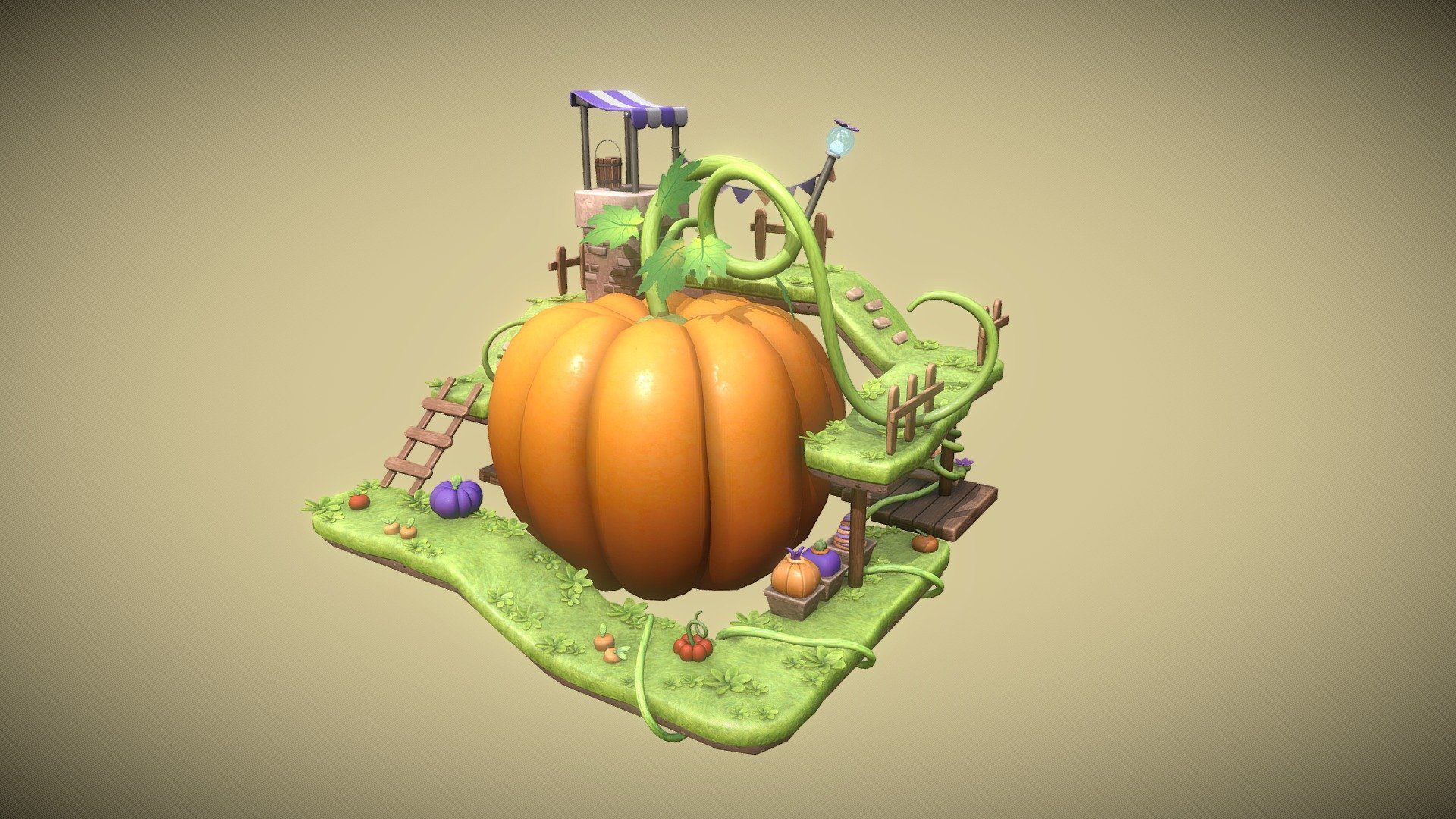 Smashing Pumpkin - 3D model by tal8alex [d024bf6] - Sketchfab