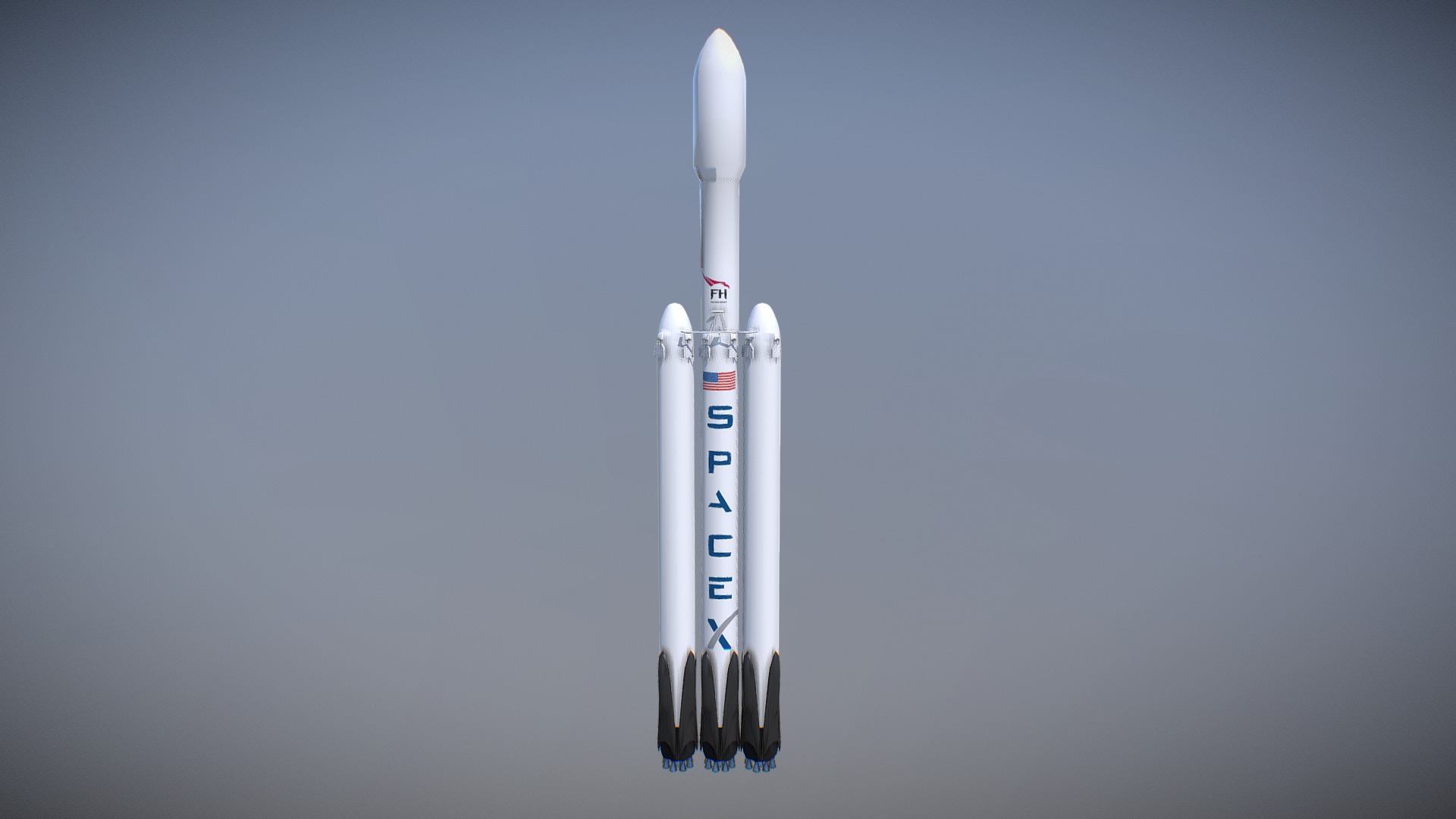 Falcon Heavy - 3D model by Julien.Boutet [d02ea51] - Sketchfab
