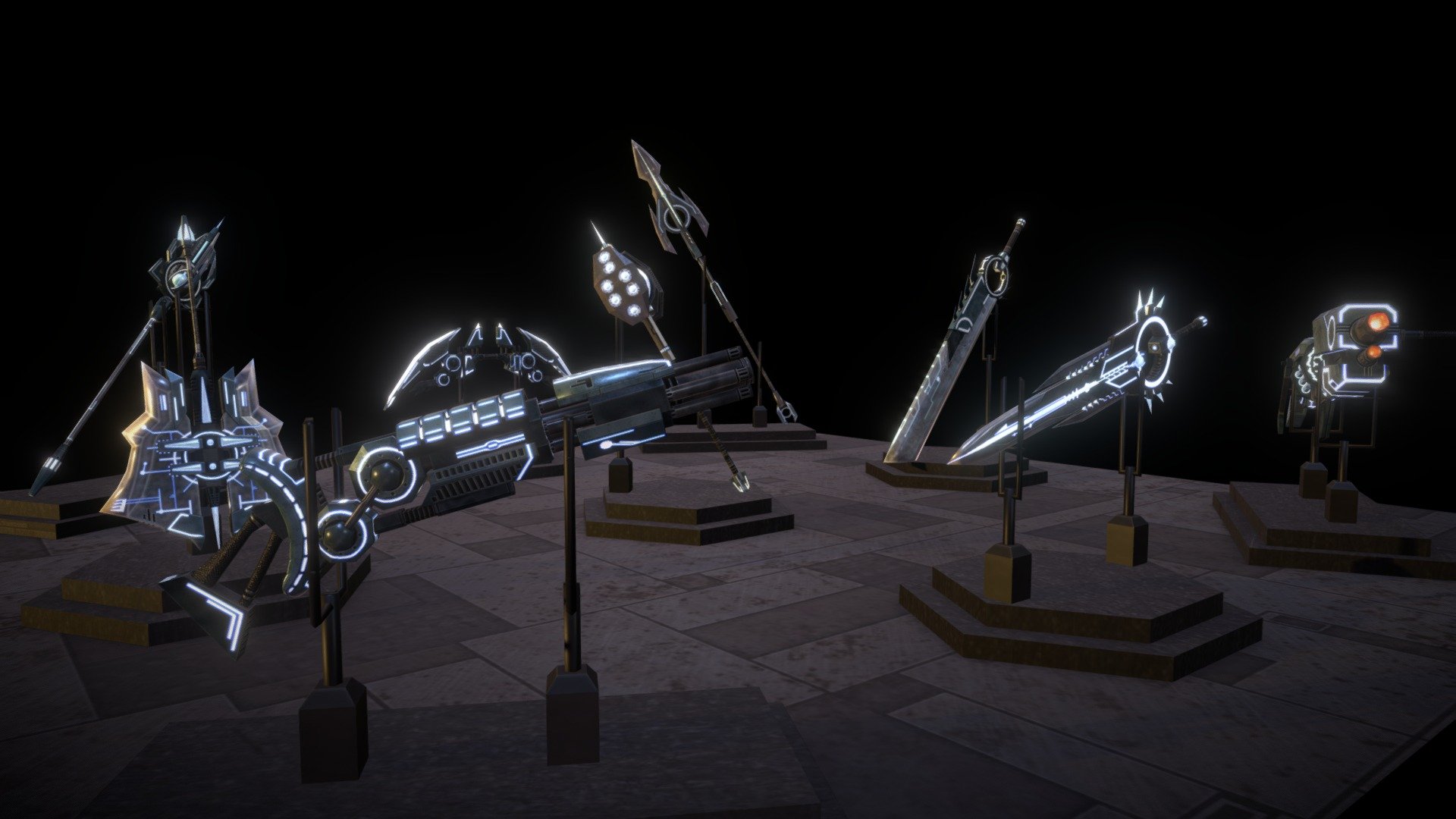 Tron-inspired Weapon Set - 3D model by Vince Dulay (@vincent.dulay ...