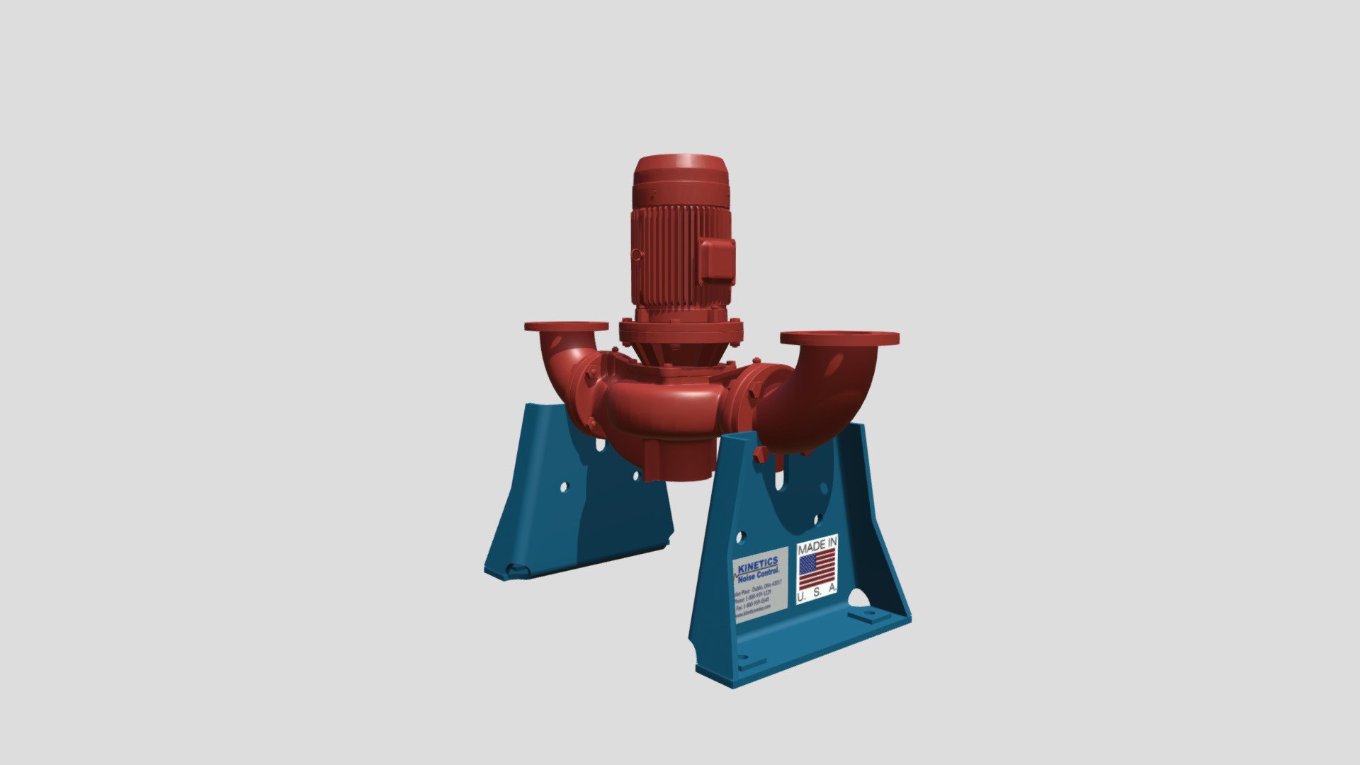 Heavy Duty Seismic Pump Stands - 3D model by Kinetics Noise Control ...