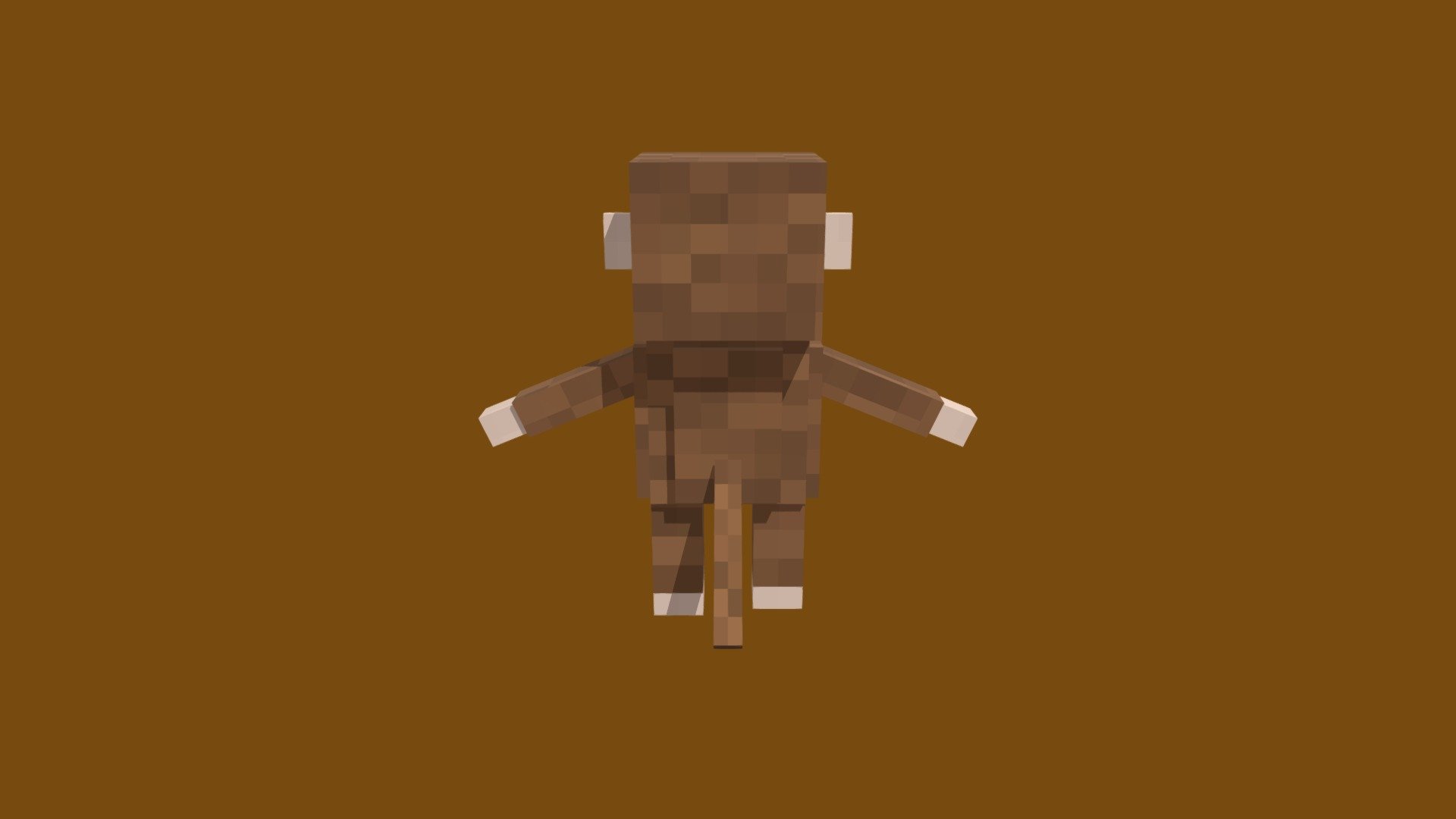 Minecraft monkey - 3D model by Honcek (@JanKakan) [d0352fd] - Sketchfab